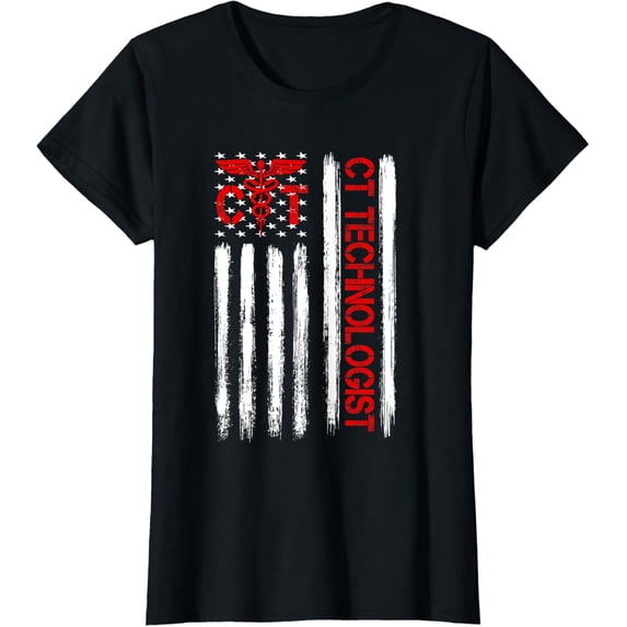 CT Scan Technologist American Flag Patriotic Radiology Gift T-Shirt ...