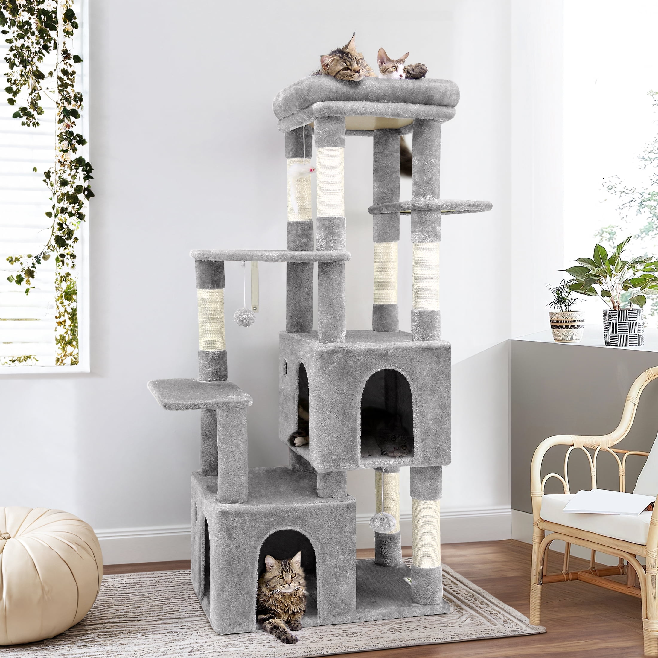 CT61F Cat Tower for Indoor Cats | Heavy-Duty Cat Trees for Large Breeds ...