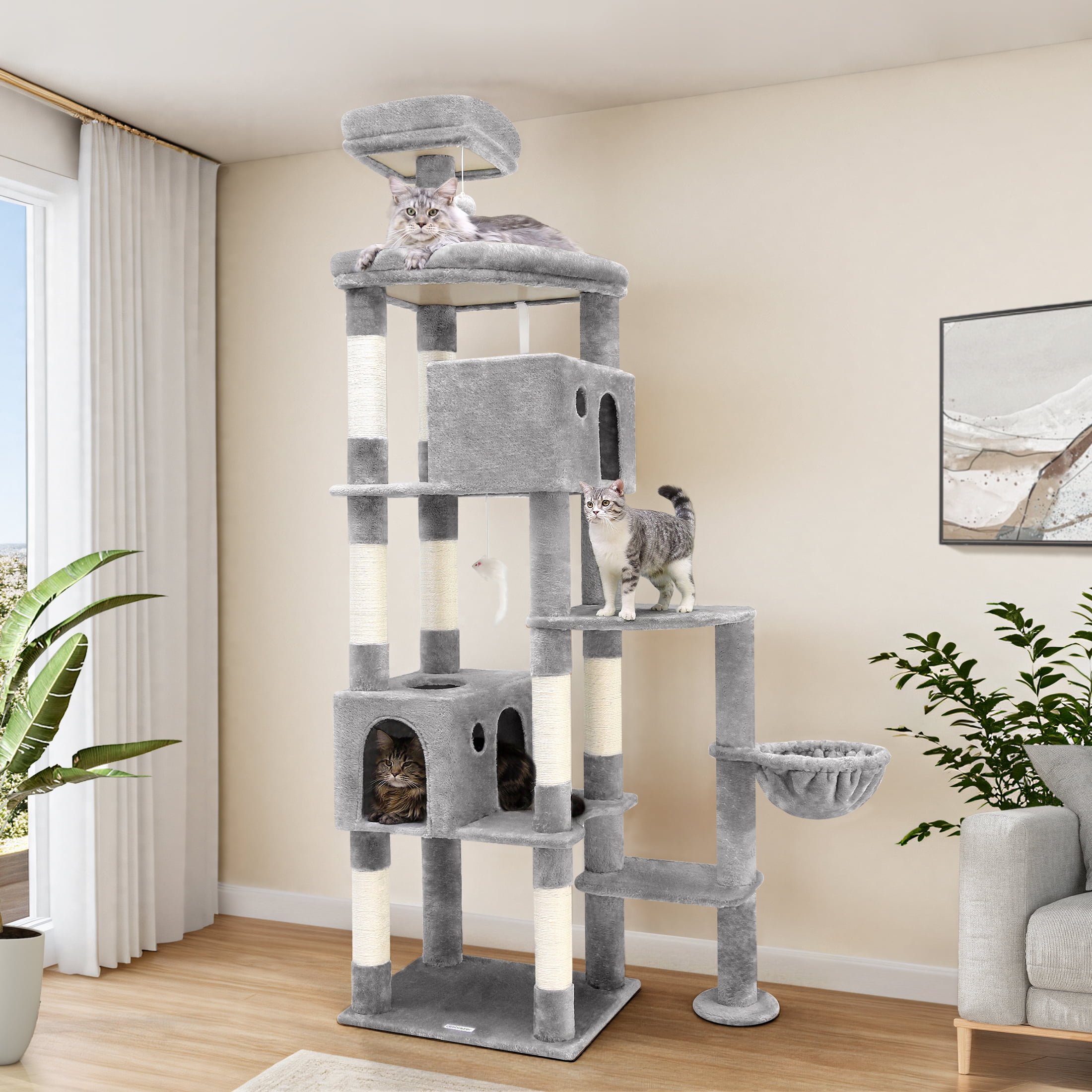 CT84F Giant Cat Tree: 83-inch indoor tower for large adult cats (20 ...