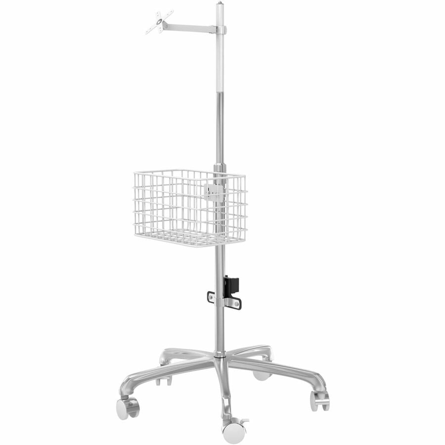 CTA Digital Medical Rolling Cart w/VESA Articulating Arm & Accessories ...