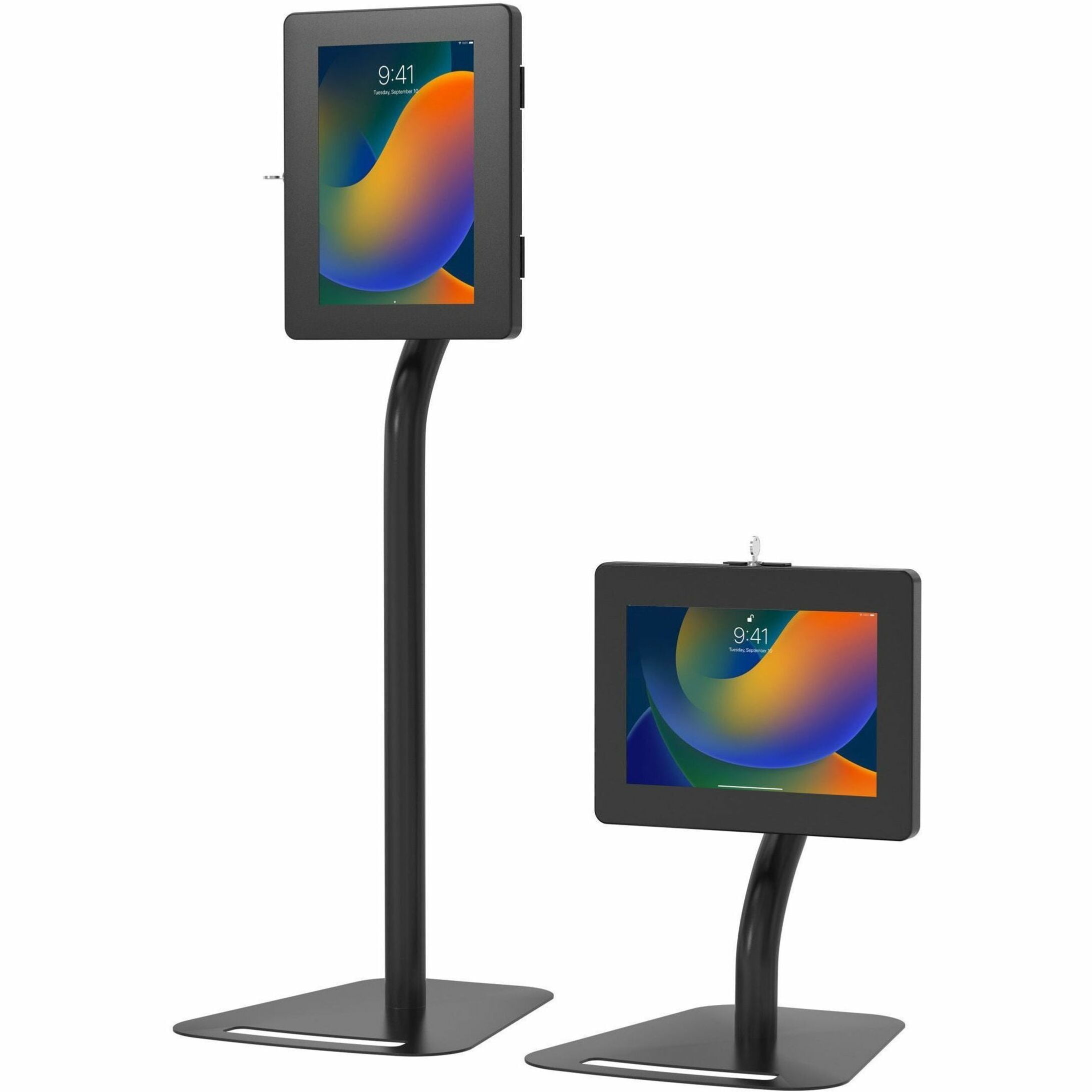 CTA Digital Premium Height-Adjustable Floor-to-Desk Security Kiosk for ...