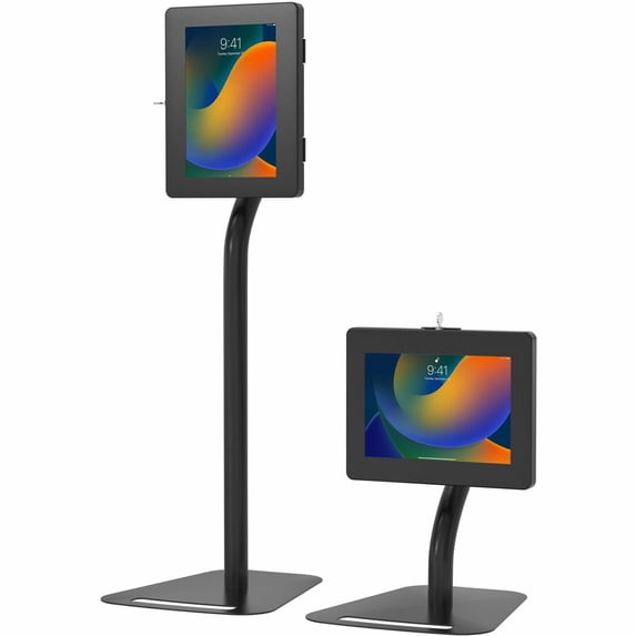 CTA Digital Premium Height-Adjustable Floor-to-Desk Security Kiosk for ...
