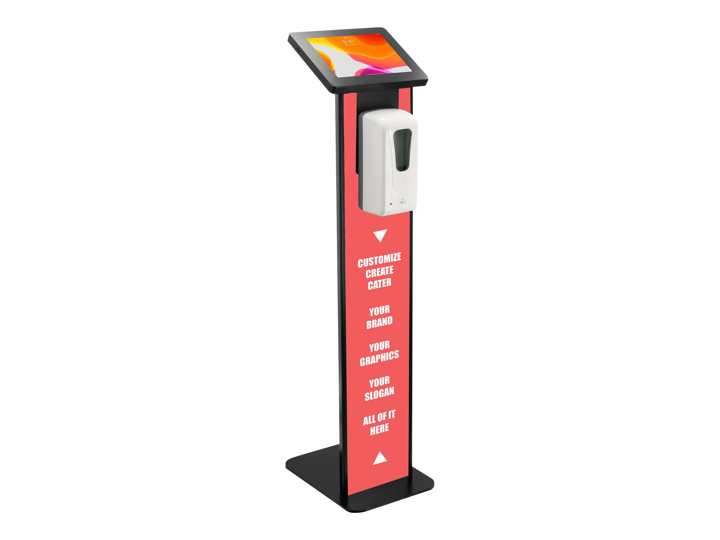CTA Digital Premium Locking Floor Stand Kiosk with Graphic Card Slot ...