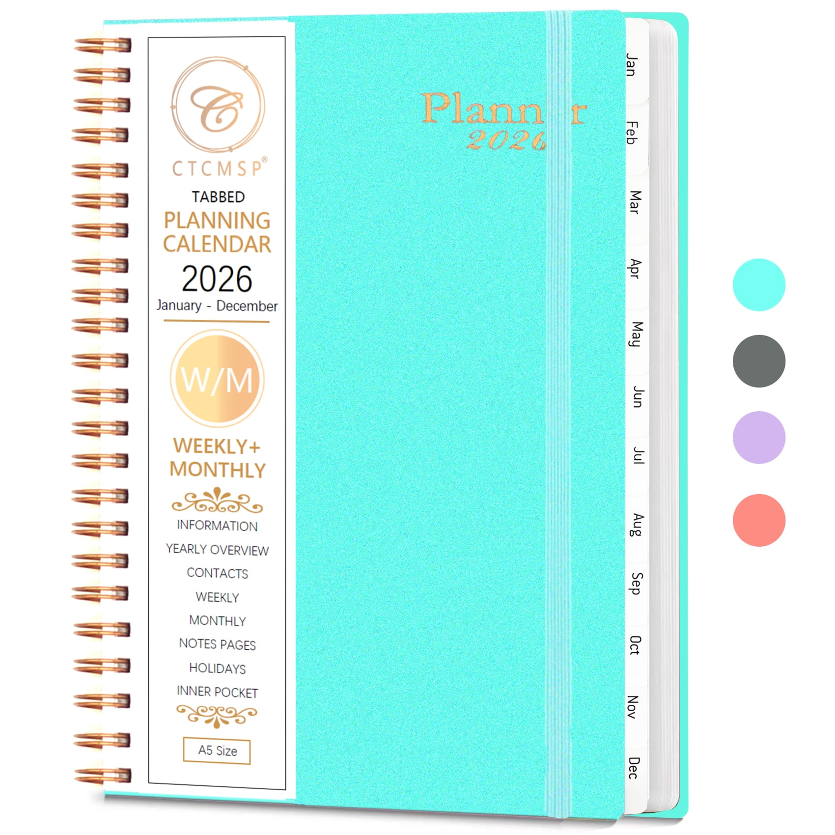 CTCMSP 2026 Planner Calendar Notebook Weekly Monthly Planner 2026 for ...