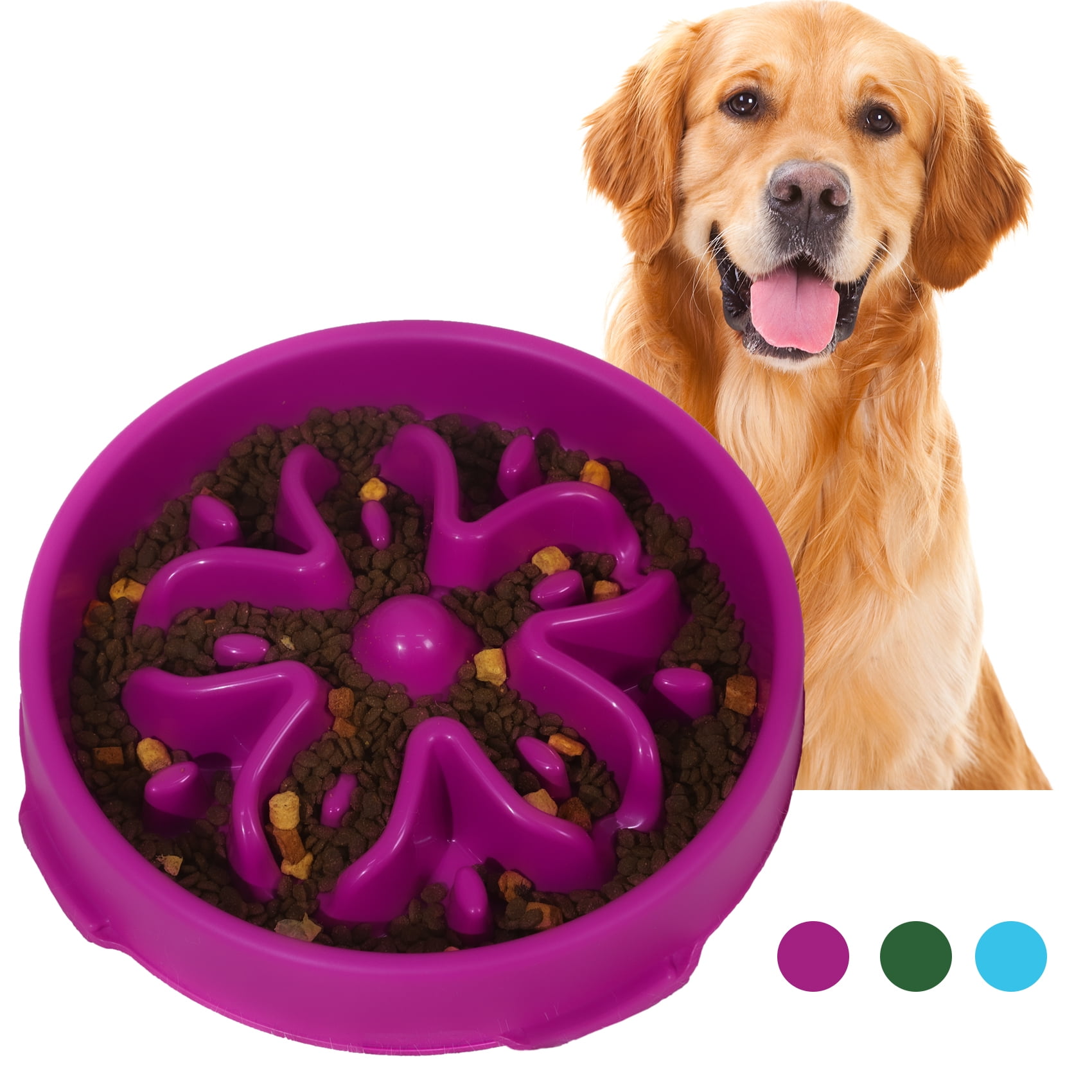 CTCMSP Large Pet Slow Feeder Dog Bowl 11" Pet Fun Maze Feeding Healthy ...