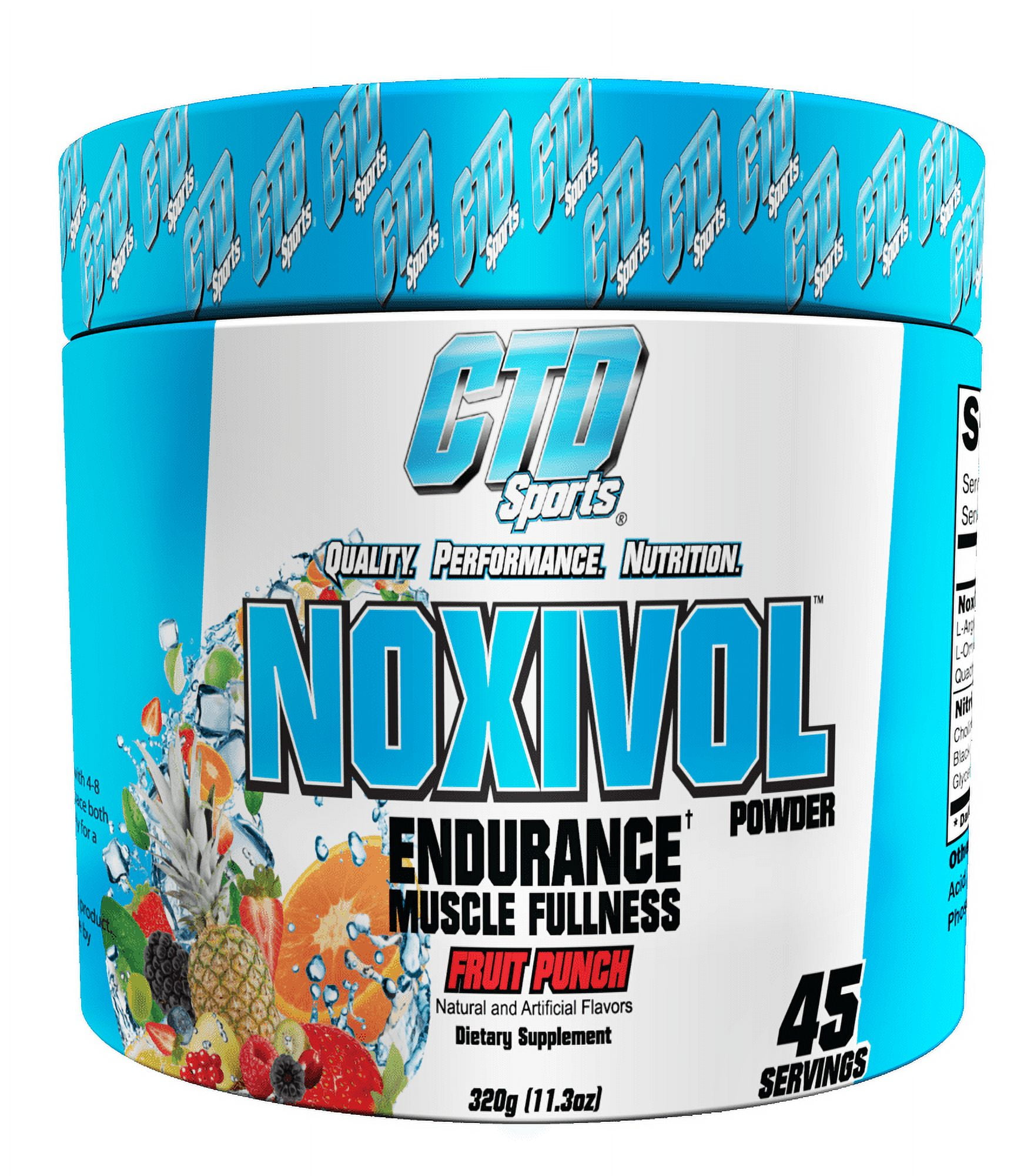 CTD Sports Noxivol Pre-Workout Supplement, Fruit Punch Flavor, Nitric ...
