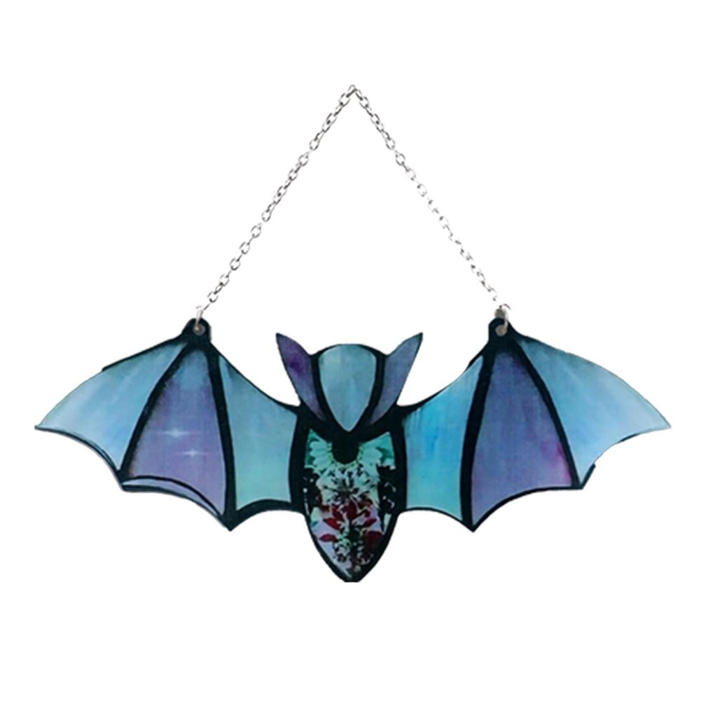 CTDWNT Halloween Hanging Bats Decoration,Acrylic Bat Decoration Window ...