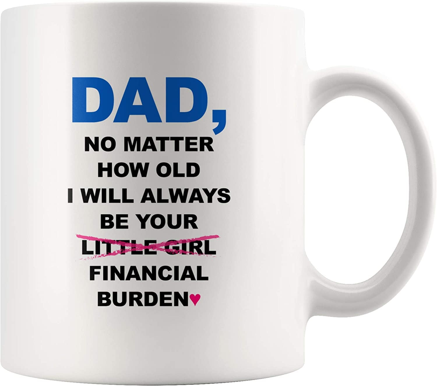 CTDream 11 oz Dad No Matter How Old I Will Always Be Your Financial ...