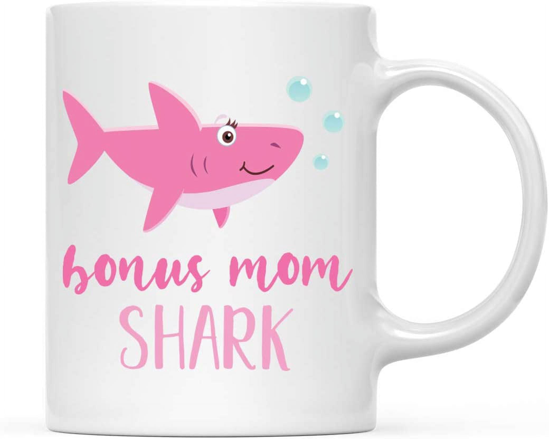 CTDream Baby Shark Family 11oz. Coffee Mug Gift, Bonus Mom Shark, 1 ...