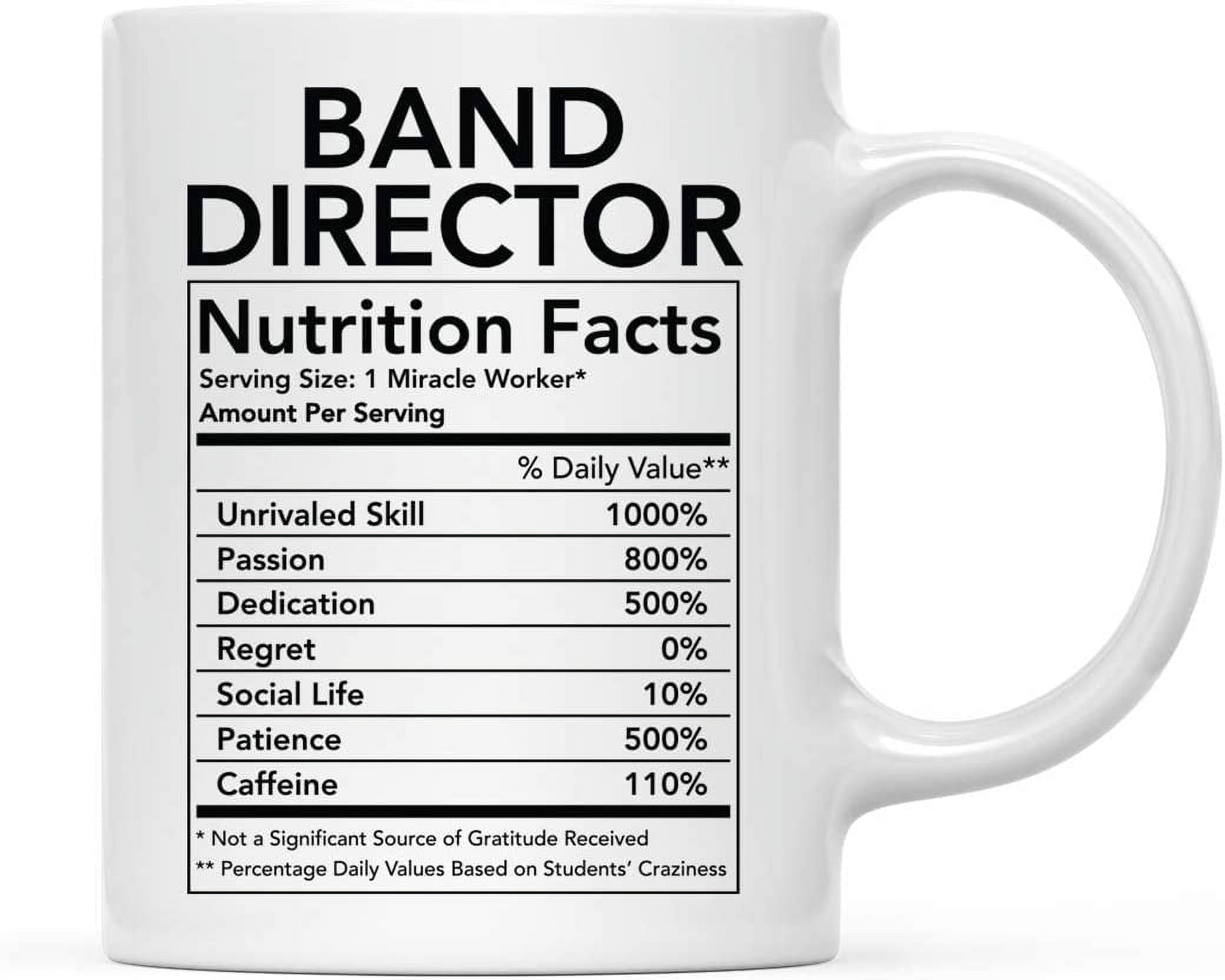 CTDream Awesome 11oz. Ceramic Coffee Tea Cup, Band Director Nutritional ...