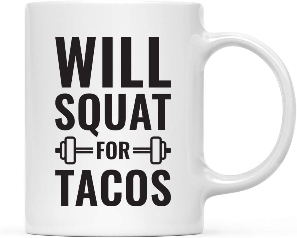 CTDream Gym Workout Fitness Coffee Mug with Gift Box, Will Squat for ...