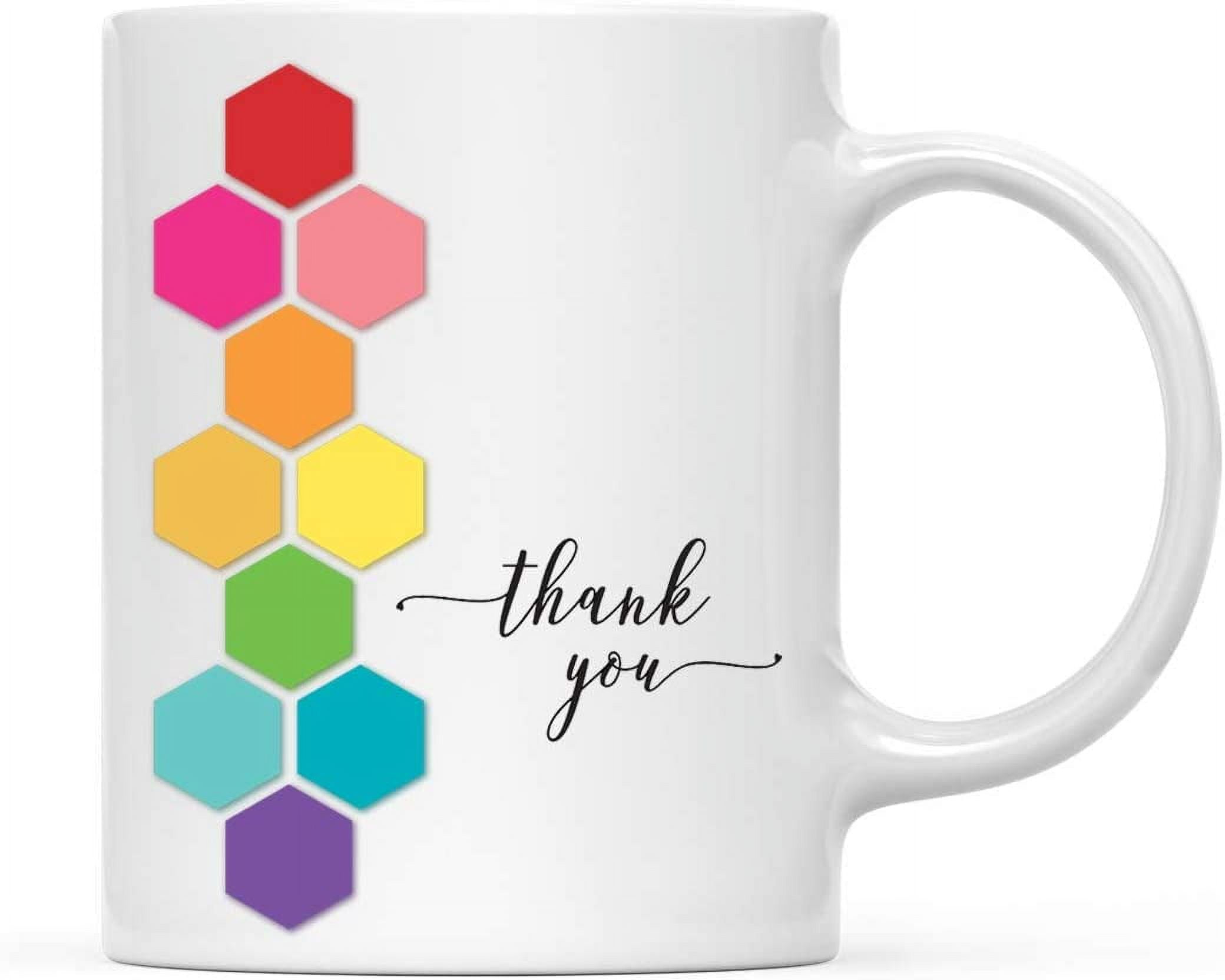 CTDream Thank You Gratitude 11oz. Coffee Mug Gift, Thank You, Heptagon ...