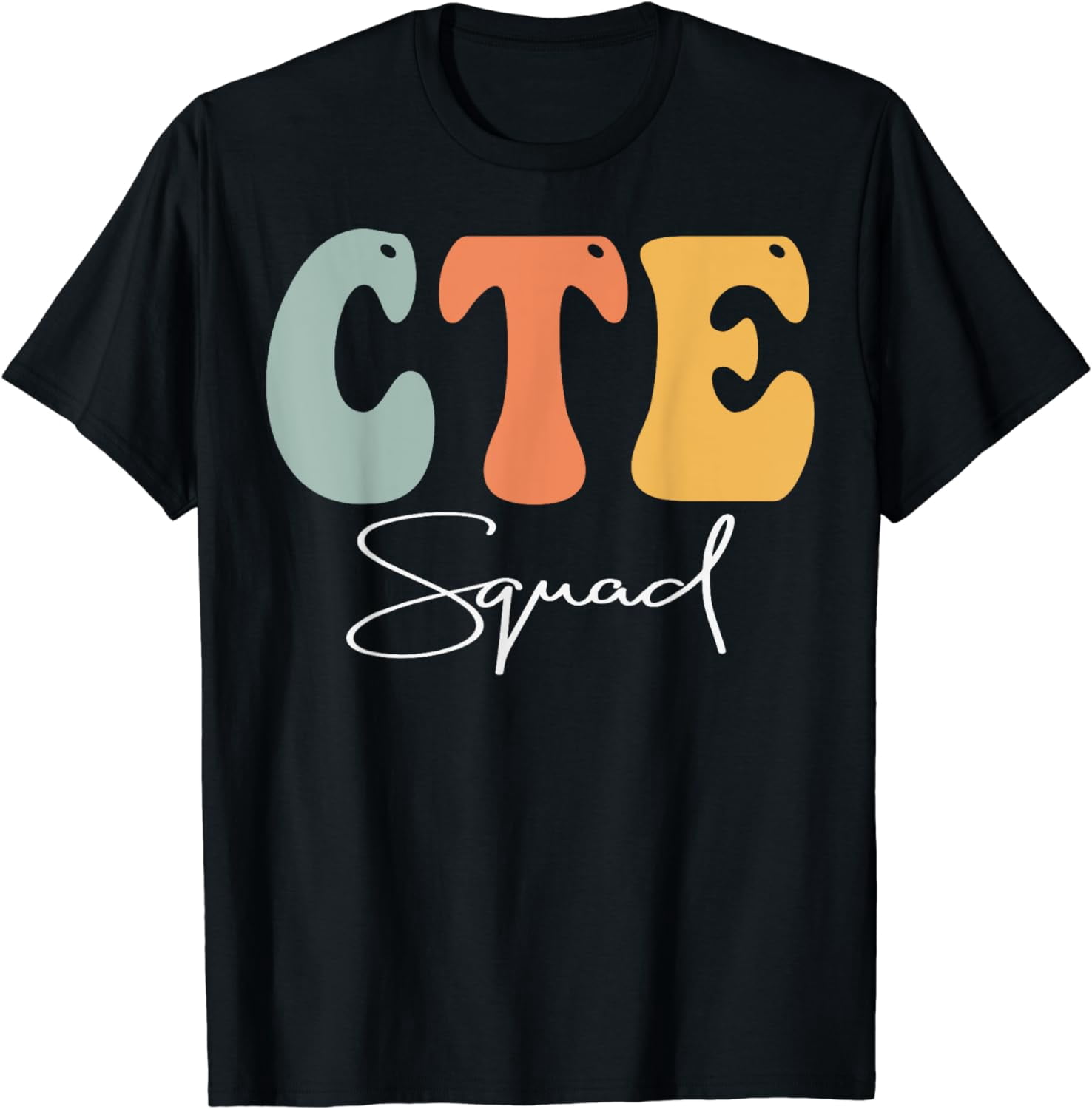 CTE Squad Retro Groovy Vintage Happy First Day Of School Cotton T-Shirt ...