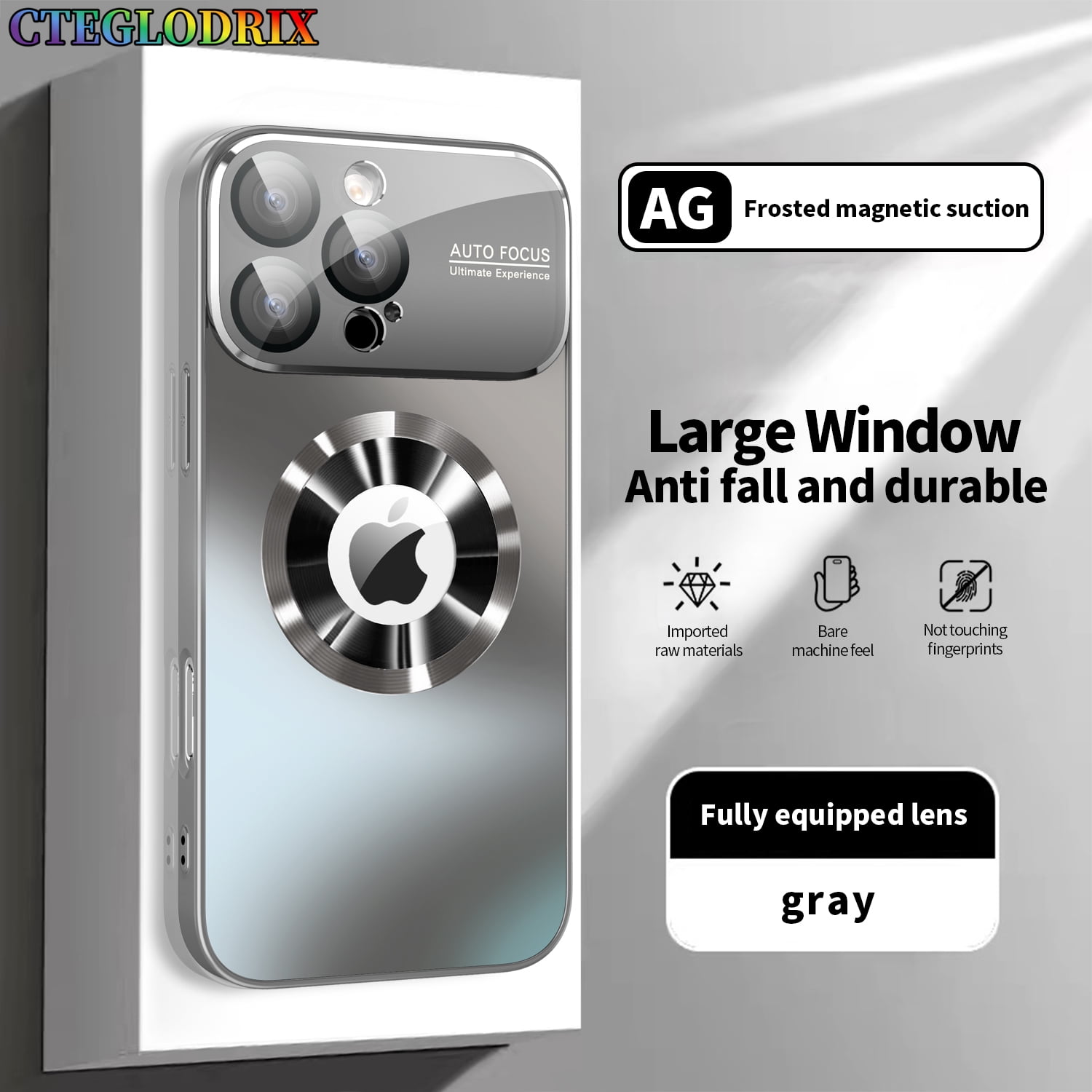 CTEGLODRIX New Titanium Metallic Color Matte Case for iPhone 16 15 14 ...