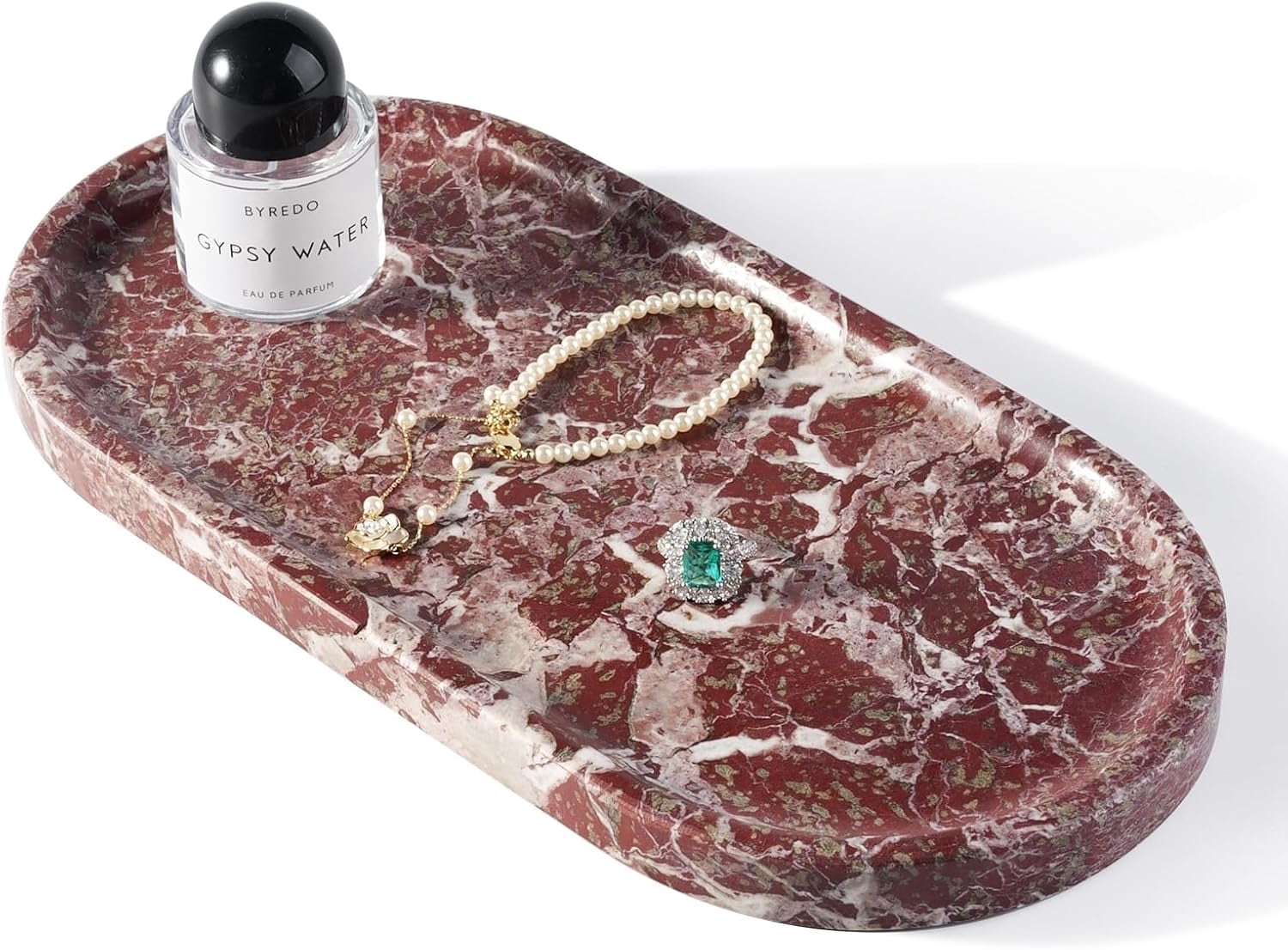 CTGUVBHKN Italian Natural Travertine Tray 12"x6" Vanity Decorative ...