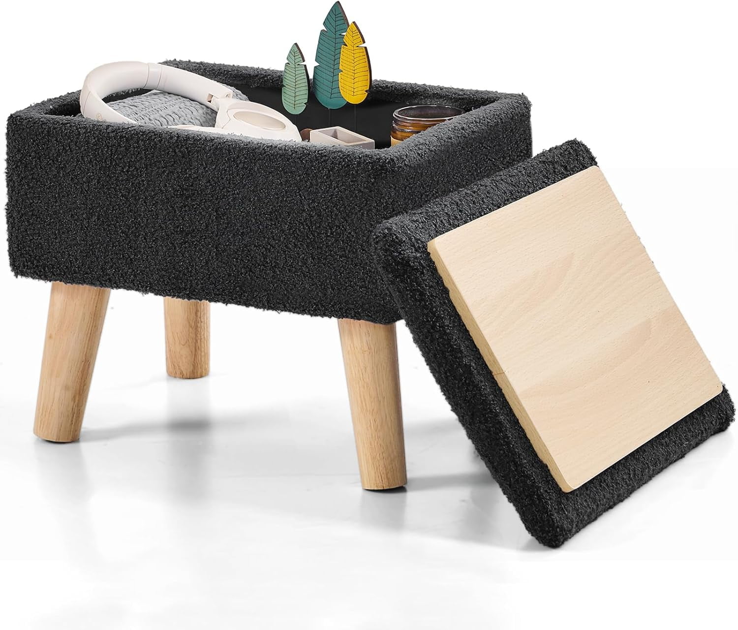 CTGUVBHKN Small Ottoman with Storage Small Foot Stool with Storage ...