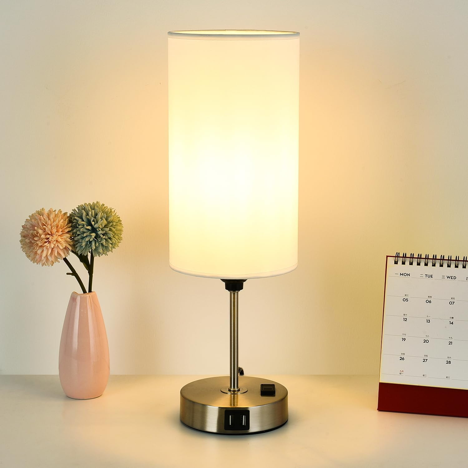 CTGUVBHKN Touch Control Bedside Lamp - 3-Way Dimmable Table Lamps with ...