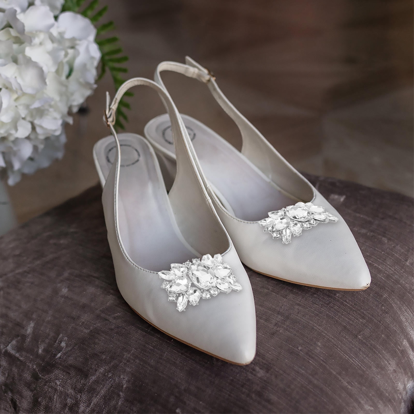 CTIRCHIU 1 Pair Removable Rhinestone Shoe Clips Decorative Charm ...
