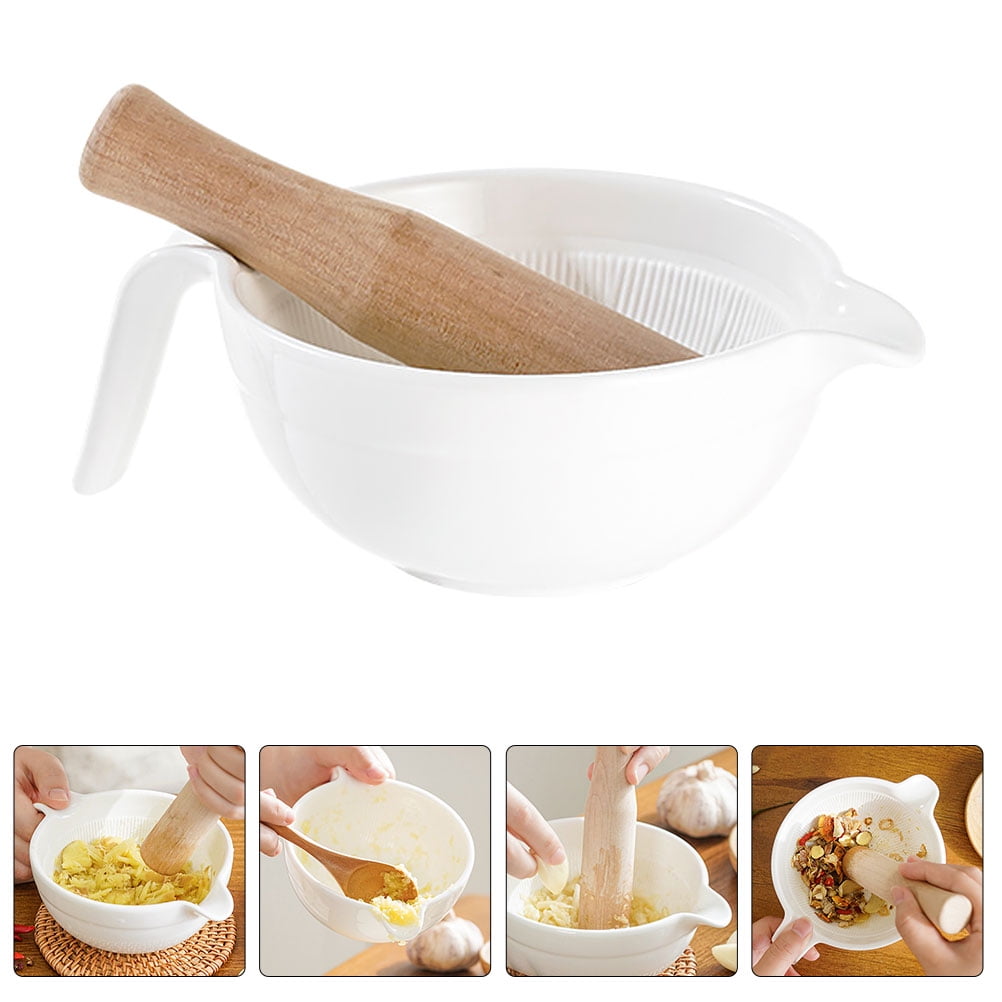CTIRCHIU 1 Set Baby Food Grinder Bowl Ceramic Wood for Parents Families ...
