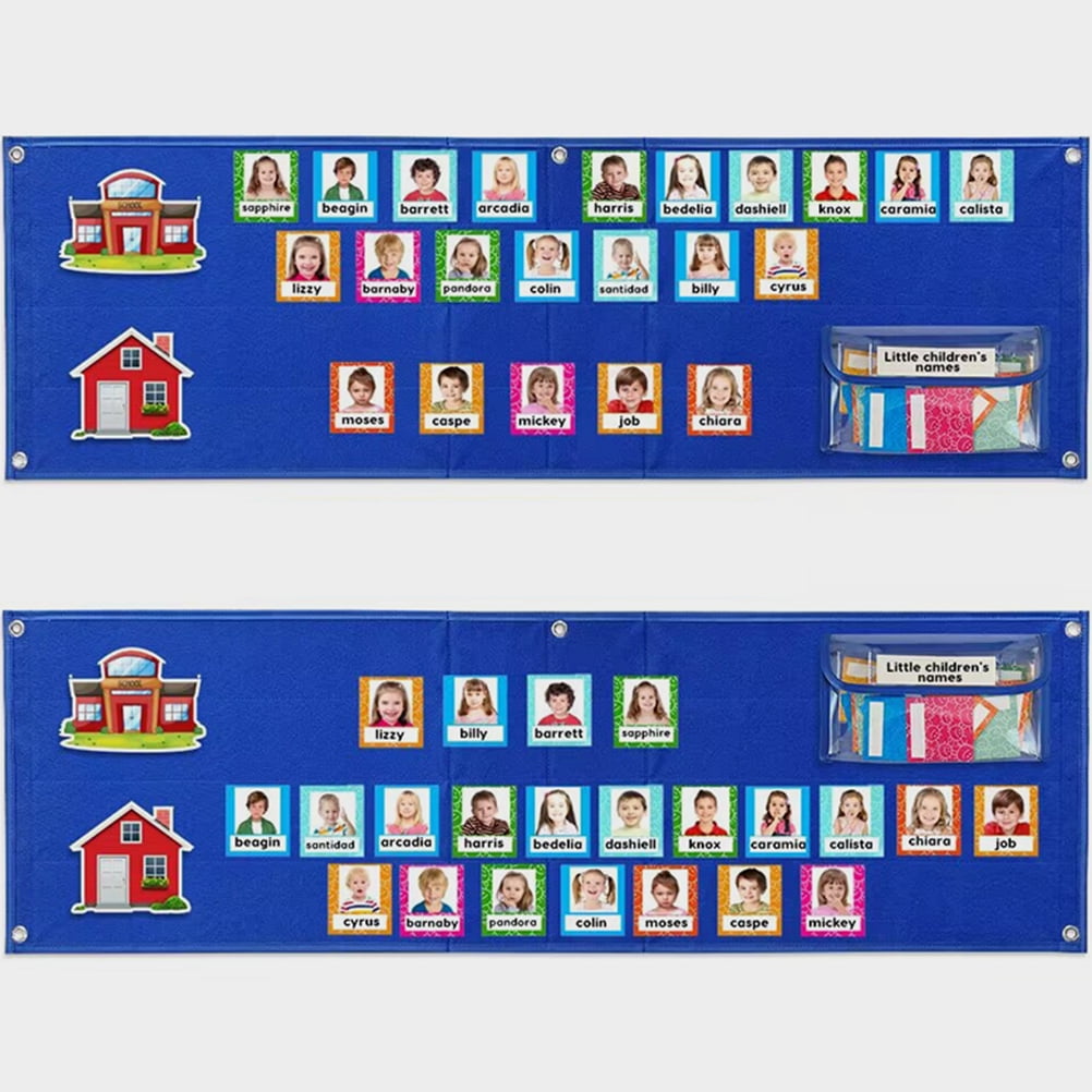 CTIRCHIU Felt Visual Board Felt Board Blue 1 Set 42.05X13.36In ...
