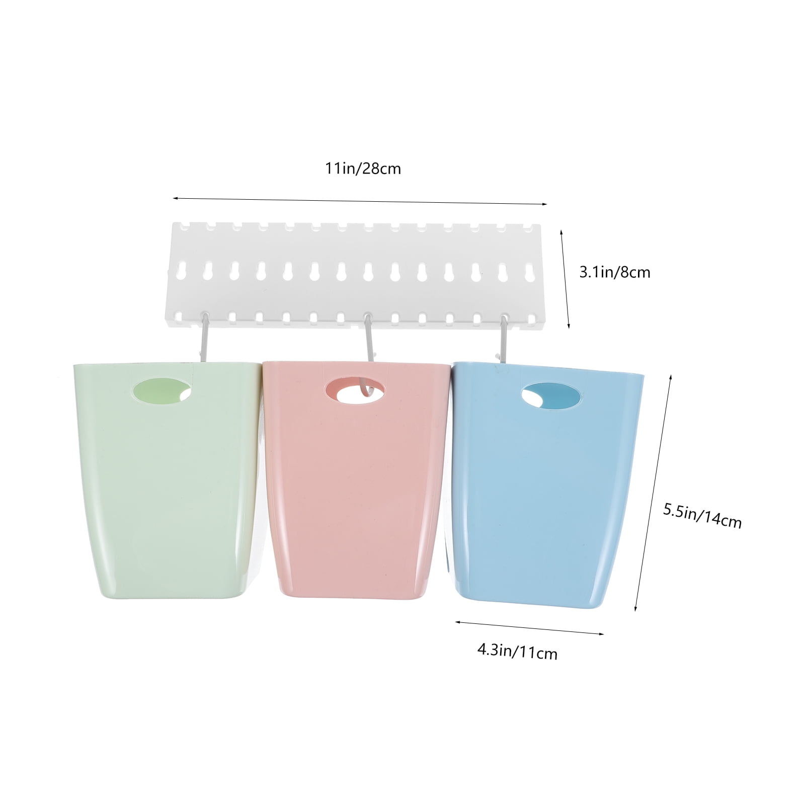 CTIRCHIU Small Plastic Garbage Bin Set in Assorted Colors, 1 Set for ...