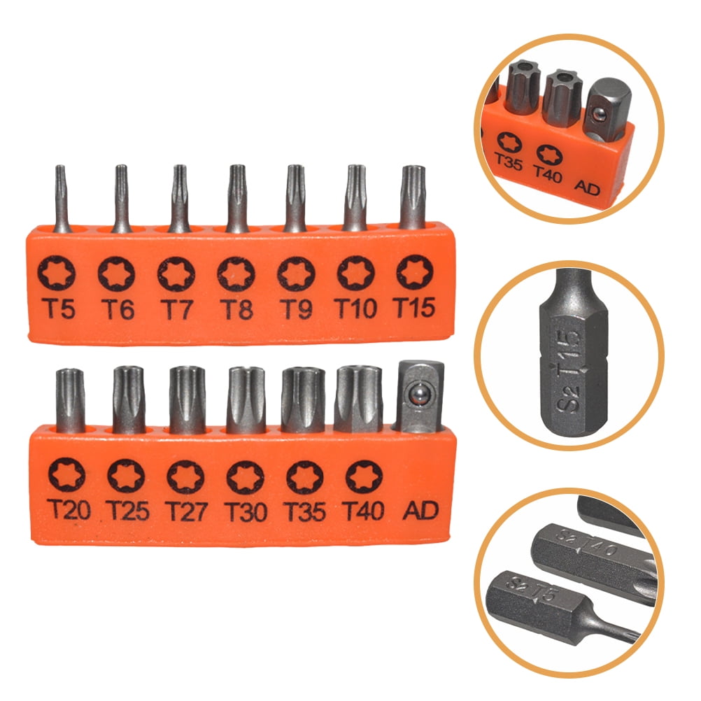 CTIRCHIU 1 Set Security Torque Bit Set S2 Alloy Steel Orange for Manual ...