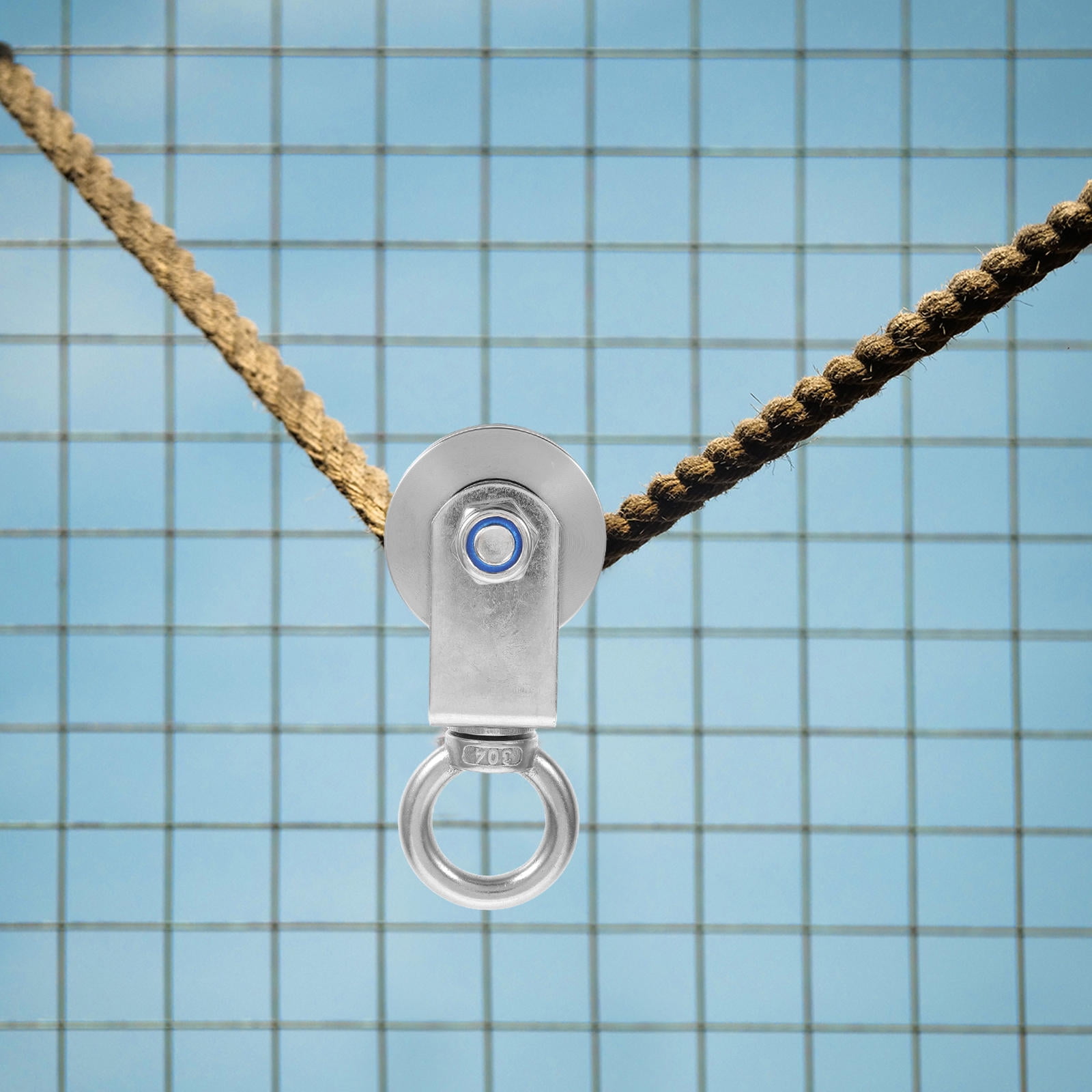 CTIRCHIU 1 Set Silver Pulley Block for Logistics Gear High Load ...