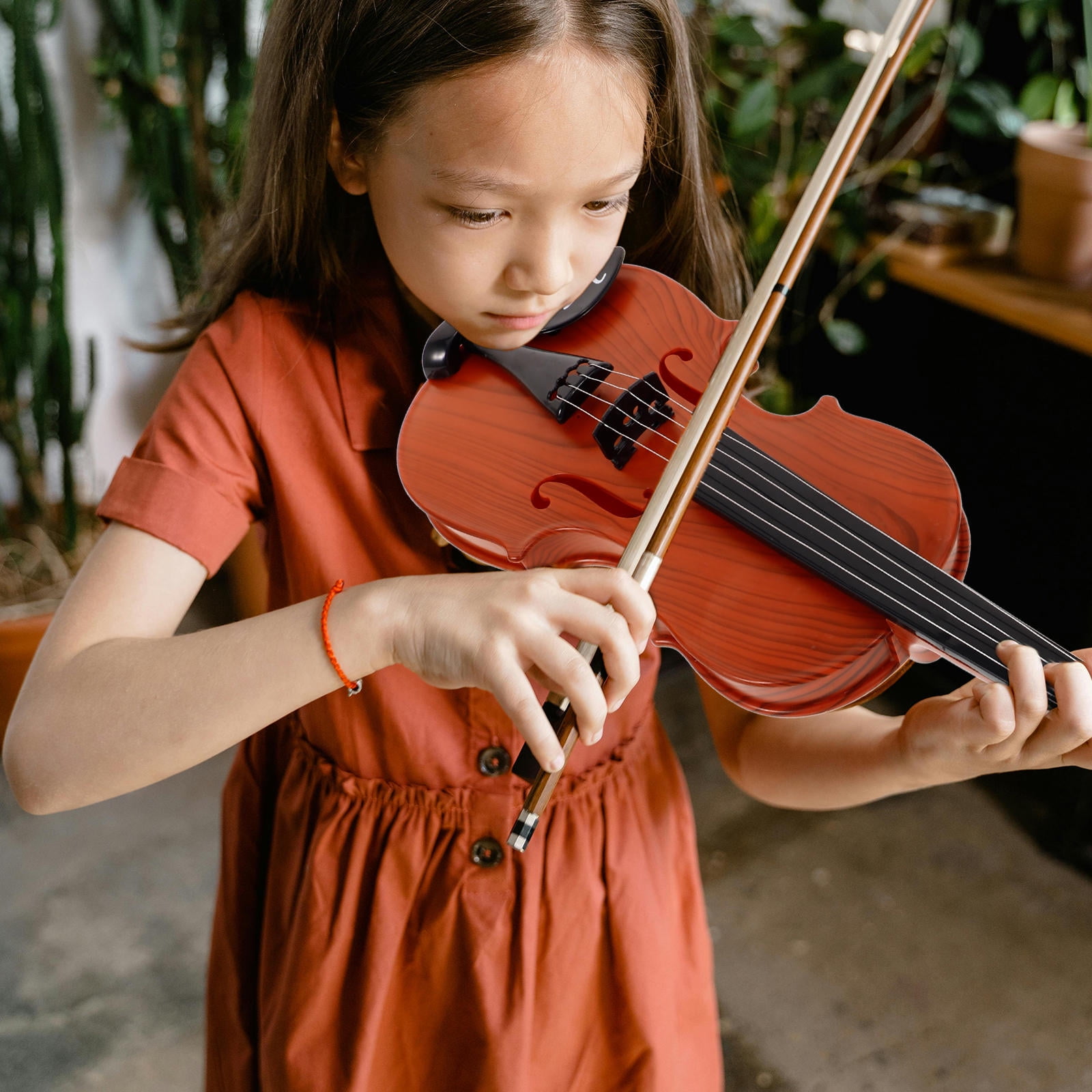 CTIRCHIU 1 Set Mini Violin Toy Brown Plastic Student Music Instrument ...