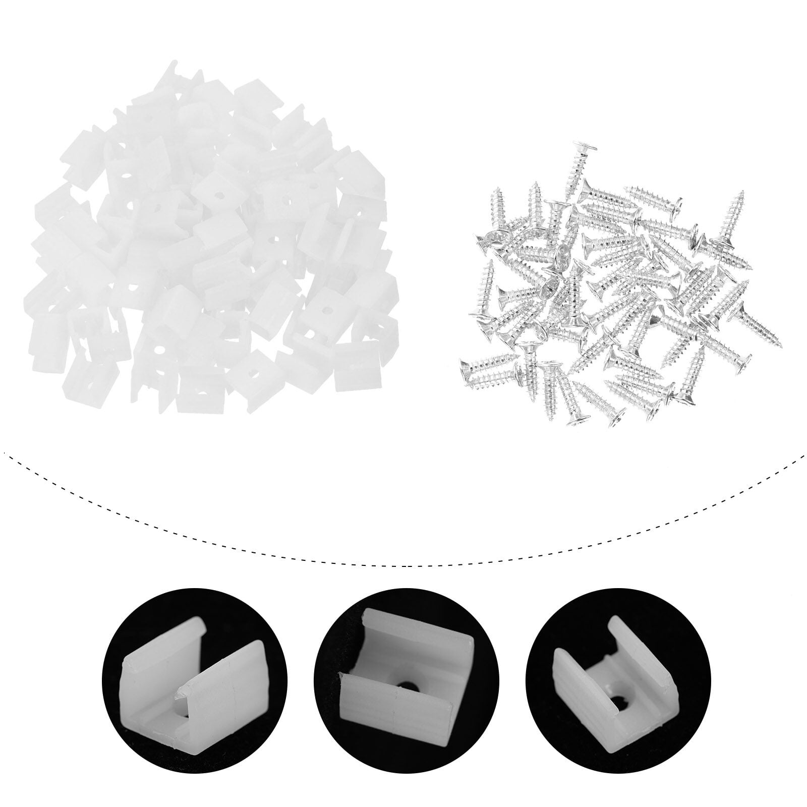 CTIRCHIU 100 Pcs Led Light Fasteners for Fixing and Mounting Led Strip ...