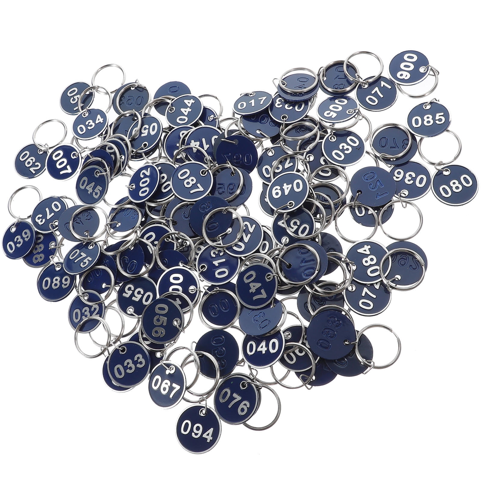 CTIRCHIU 100Pcs Blue Square Aluminum Alloy Key Tags Bulk Numbered ...