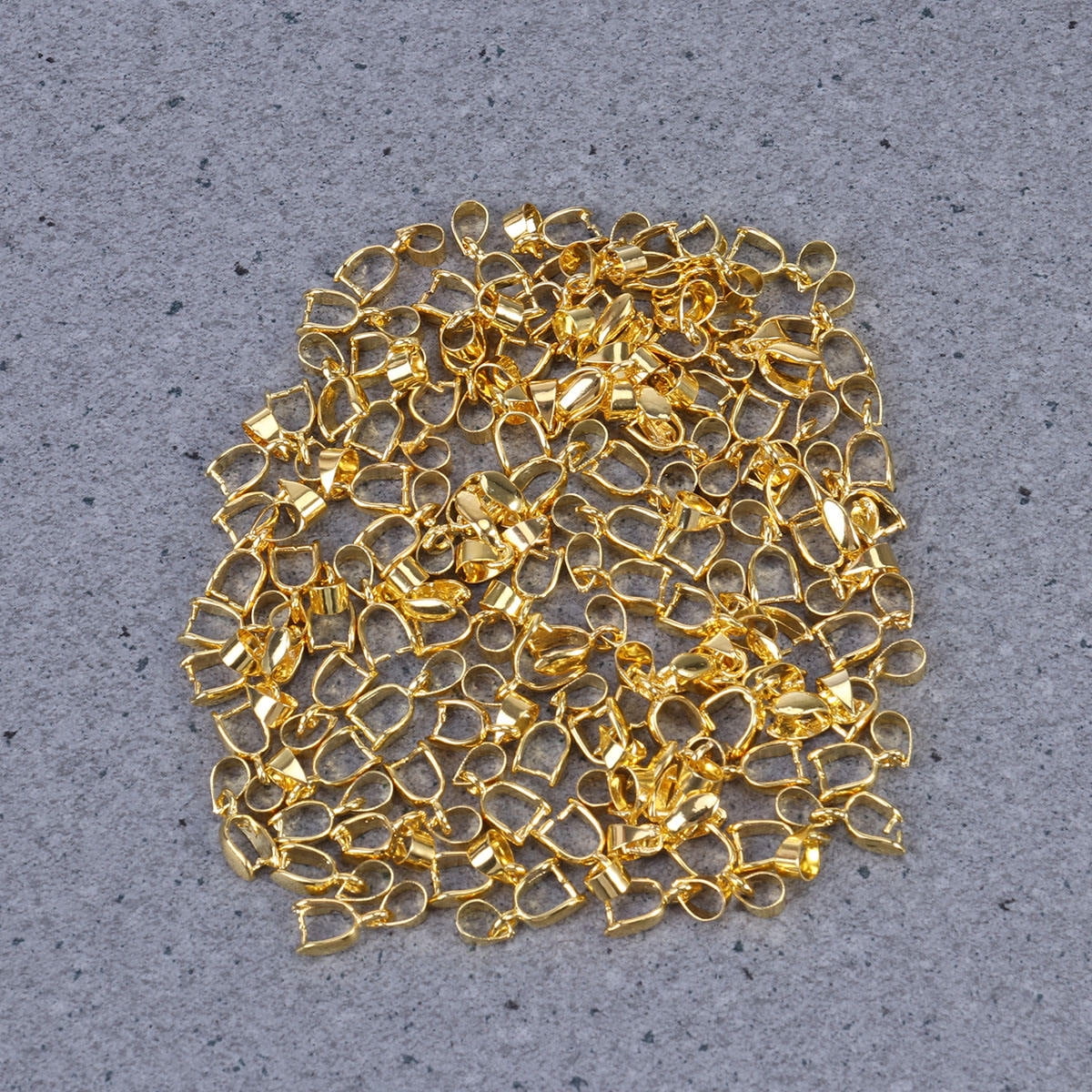 CTIRCHIU 100Pcs Golden Metal Pinch Clip Pendant Connector Brass Jewelry ...