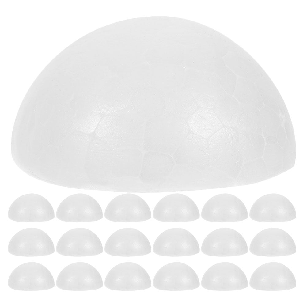 CTIRCHIU 100Pcs Hemispherical Foam Balls White Polystyrene For Diy ...