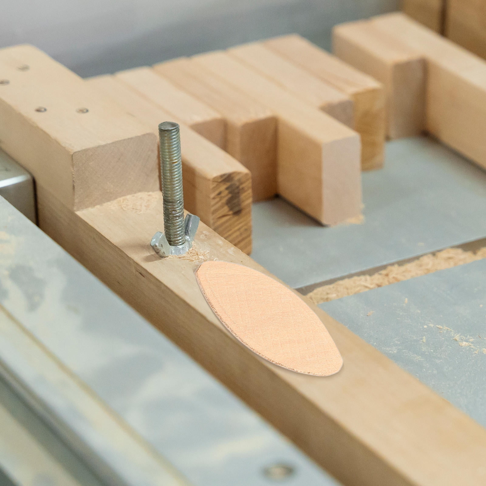 CTIRCHIU 100 Pieces Light Yellow Wood Biscuits for Furniture Making and ...