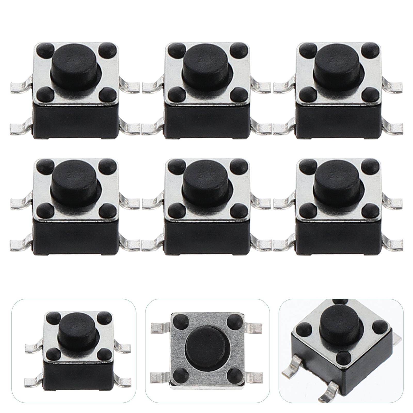 CTIRCHIU 100Pcs Momentary Circuit Push Button Switches Assorted Color ...