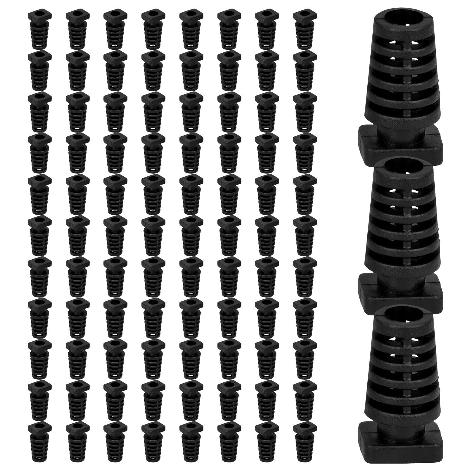 CTIRCHIU 100pcs Flexible Cable Protector Black ABS Strain Relief For ...
