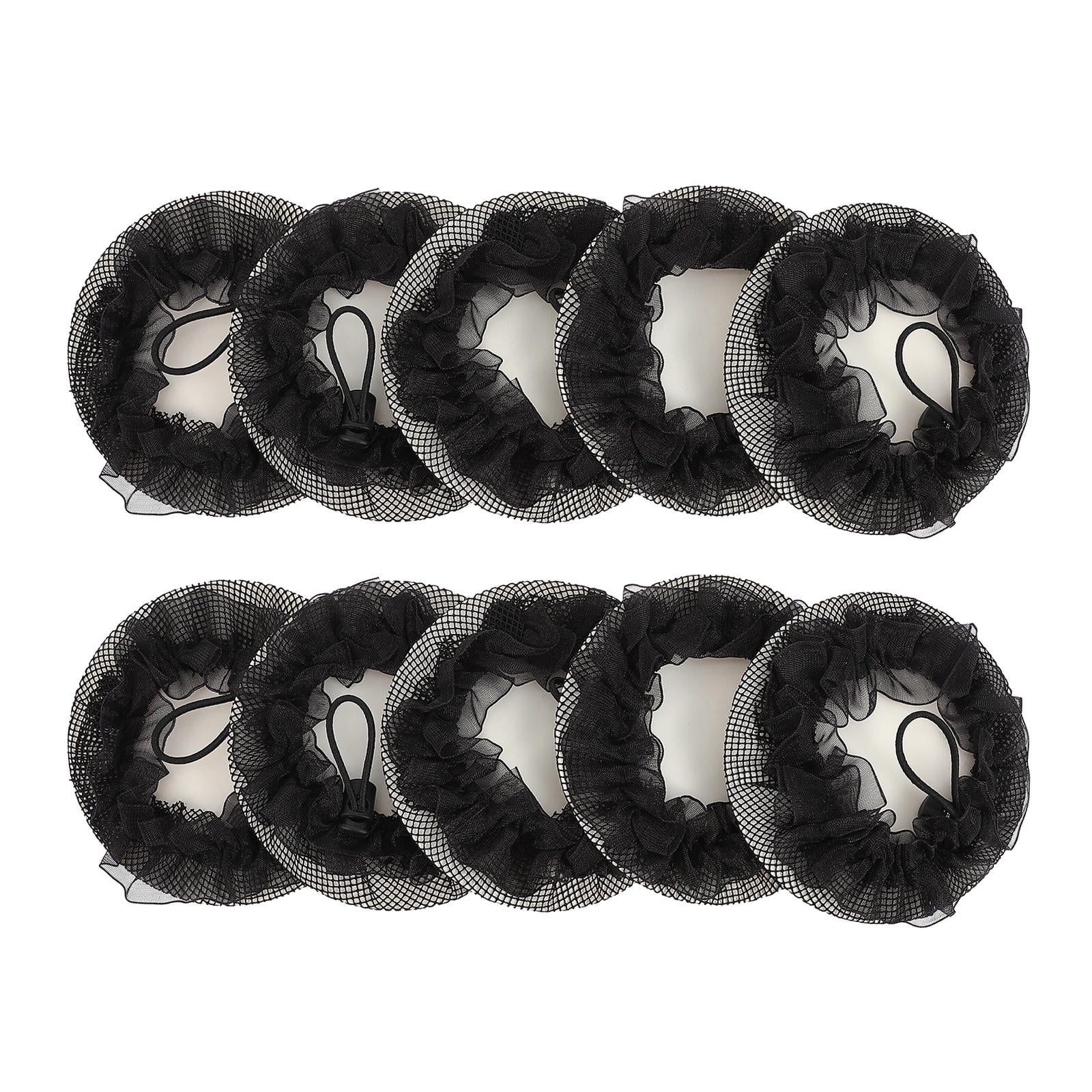CTIRCHIU 10Pcs Dancer Hairnets Hair Net Black Polyester for Dance ...