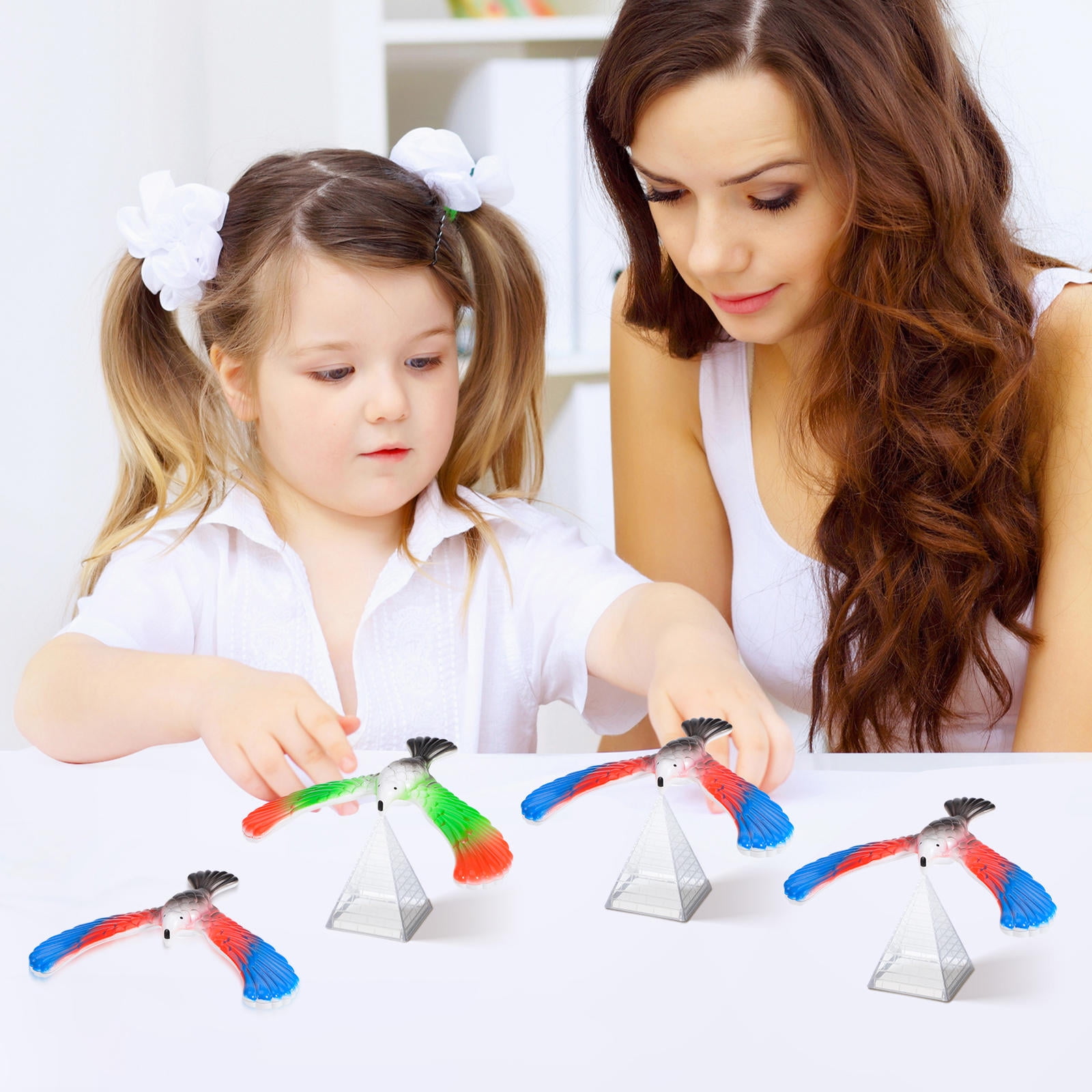 CTIRCHIU Plastic Bird Shaped Balancing Toys Set of 10 for Children ...