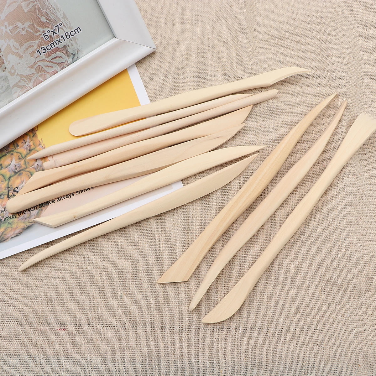 CTIRCHIU 10PCS Pottery Tools Kit for Craftsmen Wood Double-Ended ...
