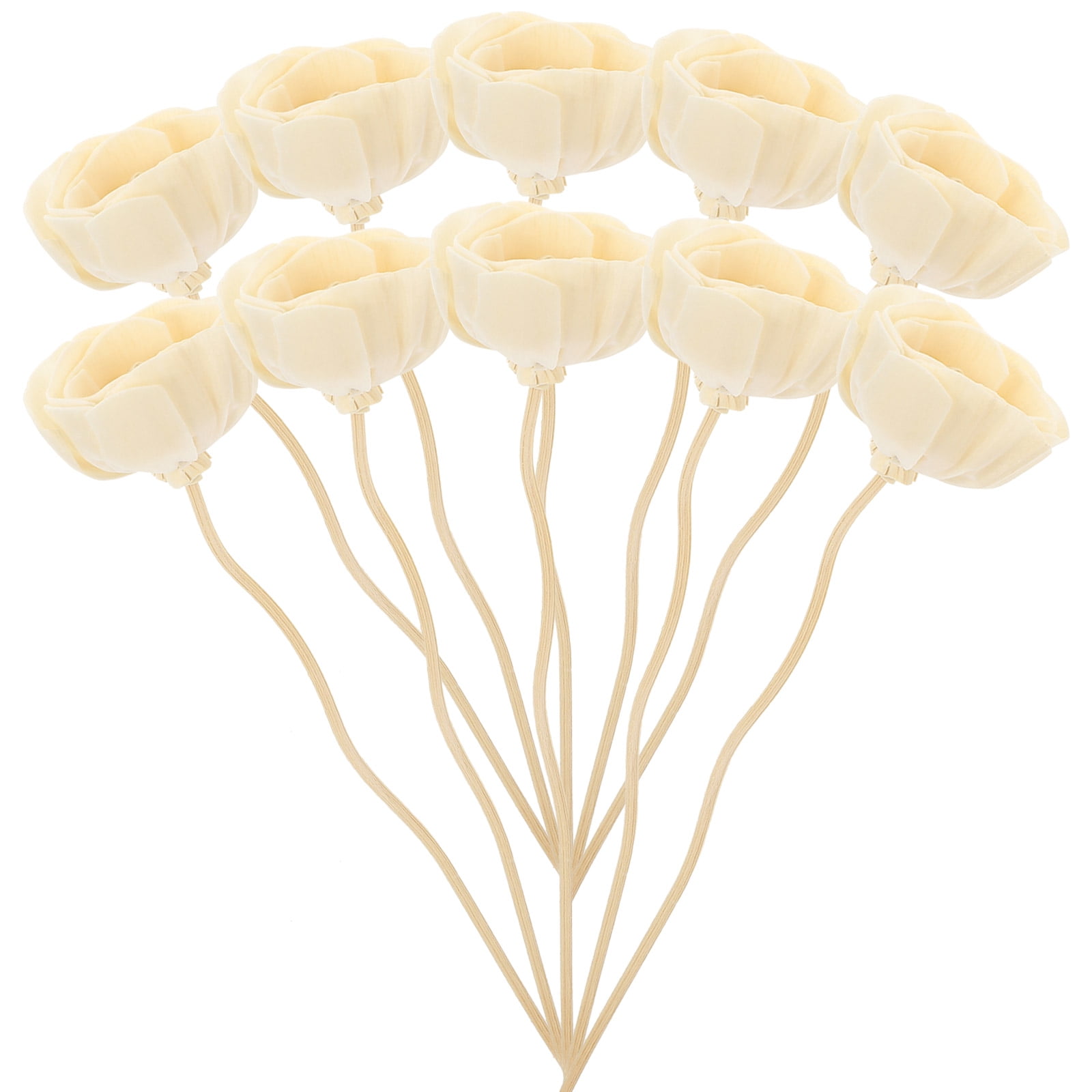 CTIRCHIU 10Pcs Reed Diffuser Sticks Khaki For Kitchen Absorb Essential ...