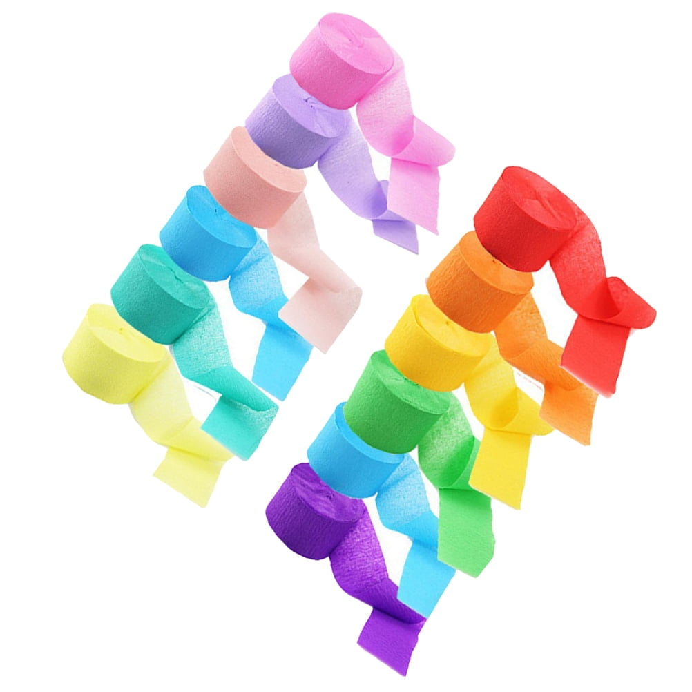 CTIRCHIU 12 Pcs Crepe Paper Streamers for Colorful Party Streamers ...