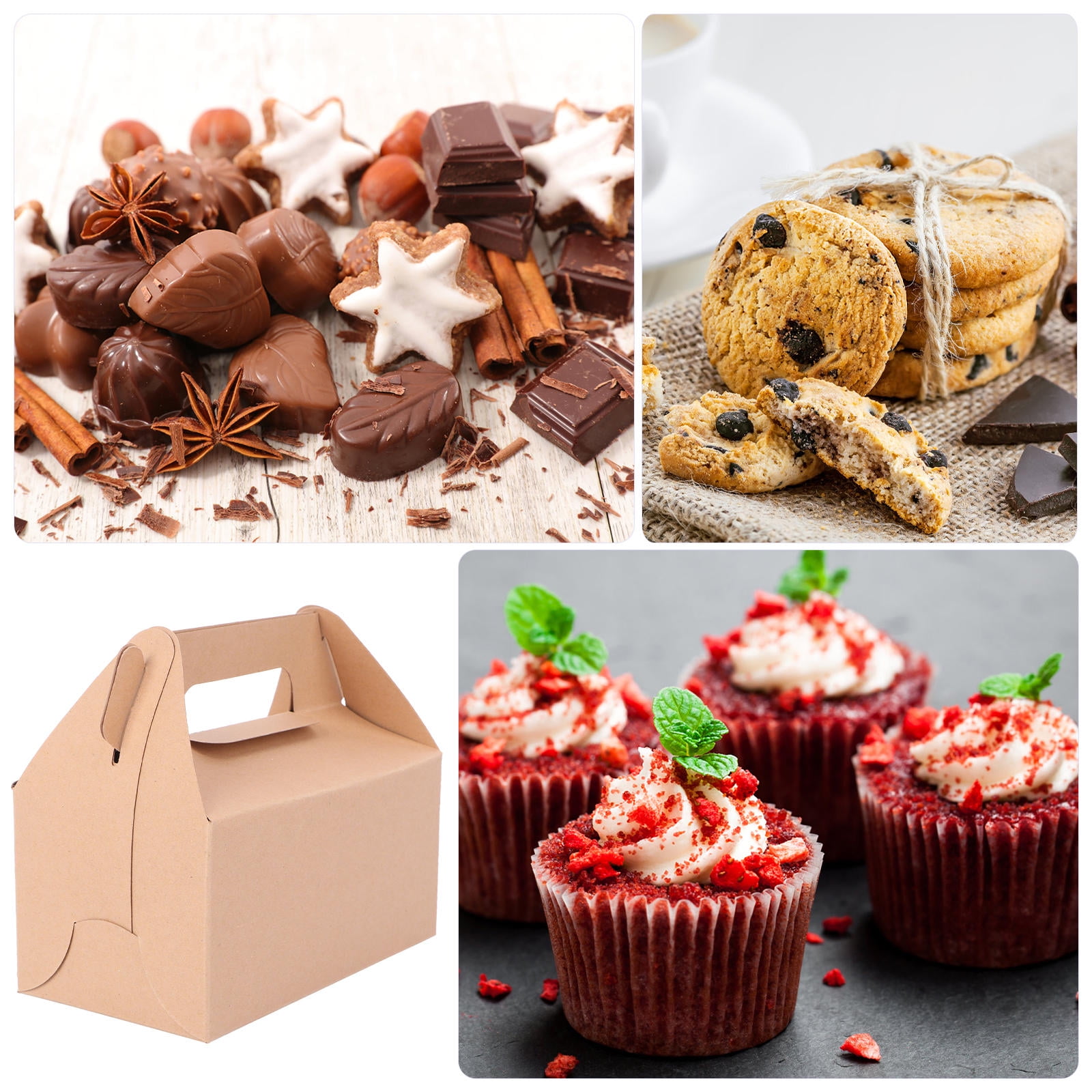 CTIRCHIU Cake Shipping Box Cake Boxes Khaki Kraft Paper 12Set - Walmart.com