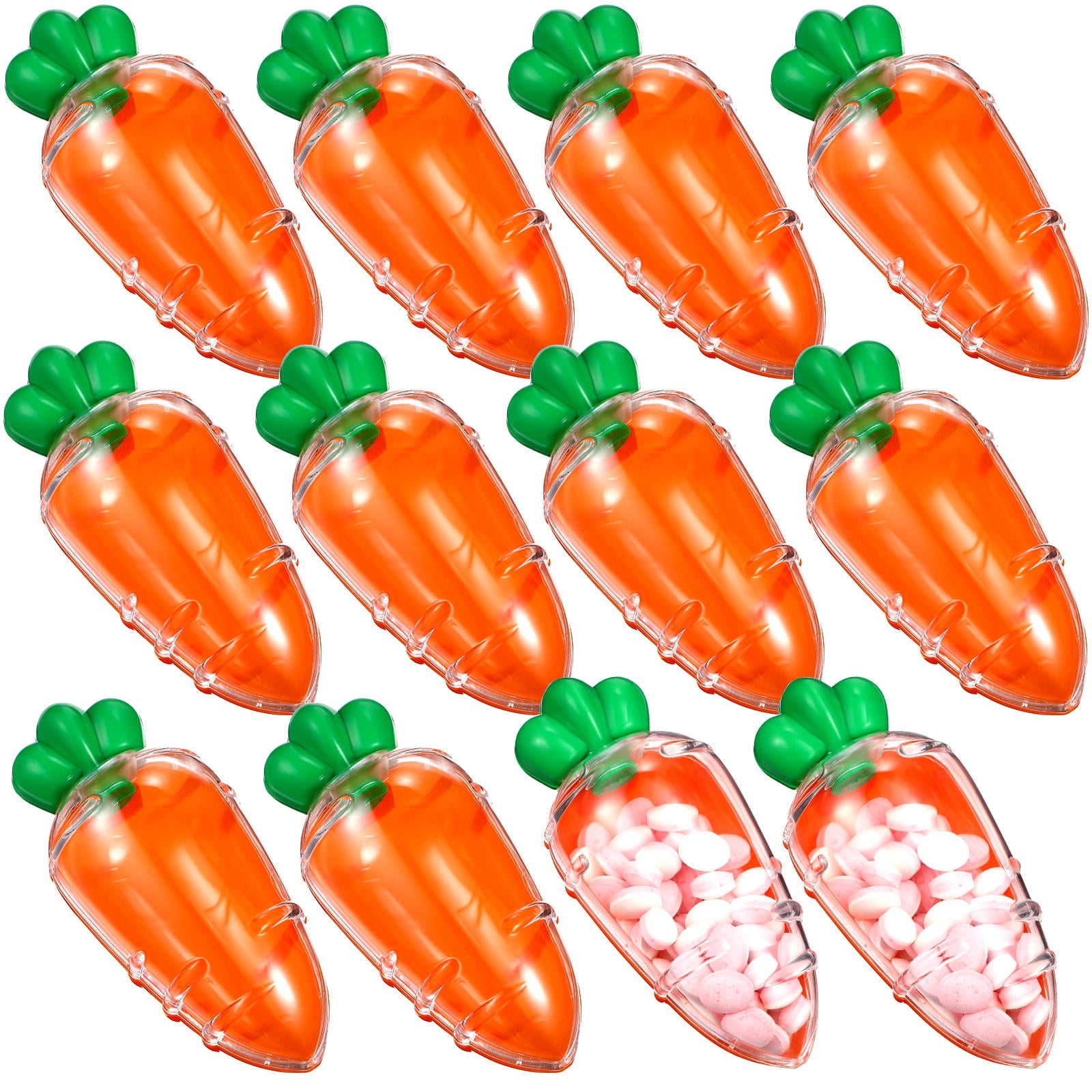 CTIRCHIU 12Pcs Carrot Shape Plastic Candy Boxes for Easter Party Favors ...