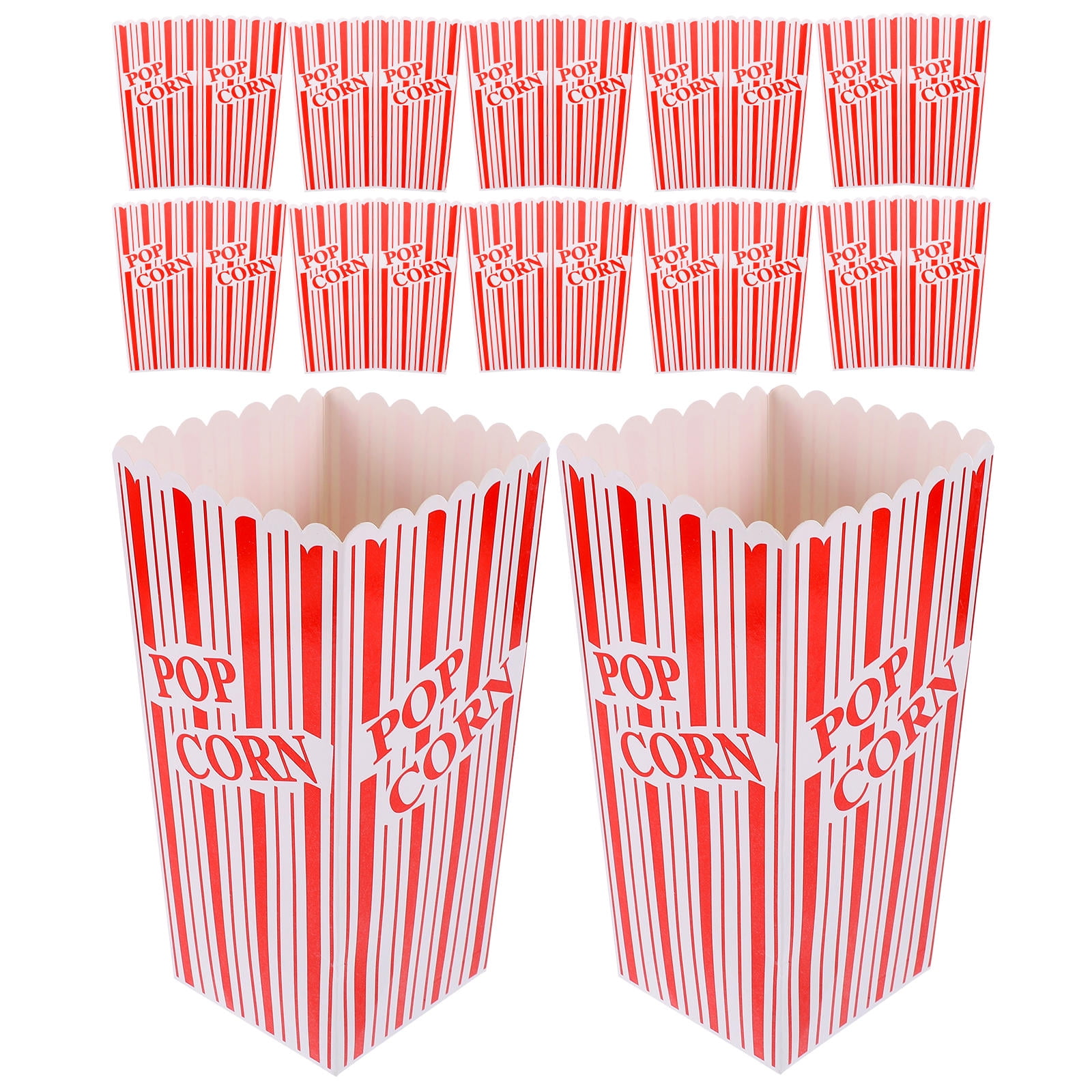 CTIRCHIU Retro Red 12pcs Popcorn Boxes for Birthday Carnivals Movie ...