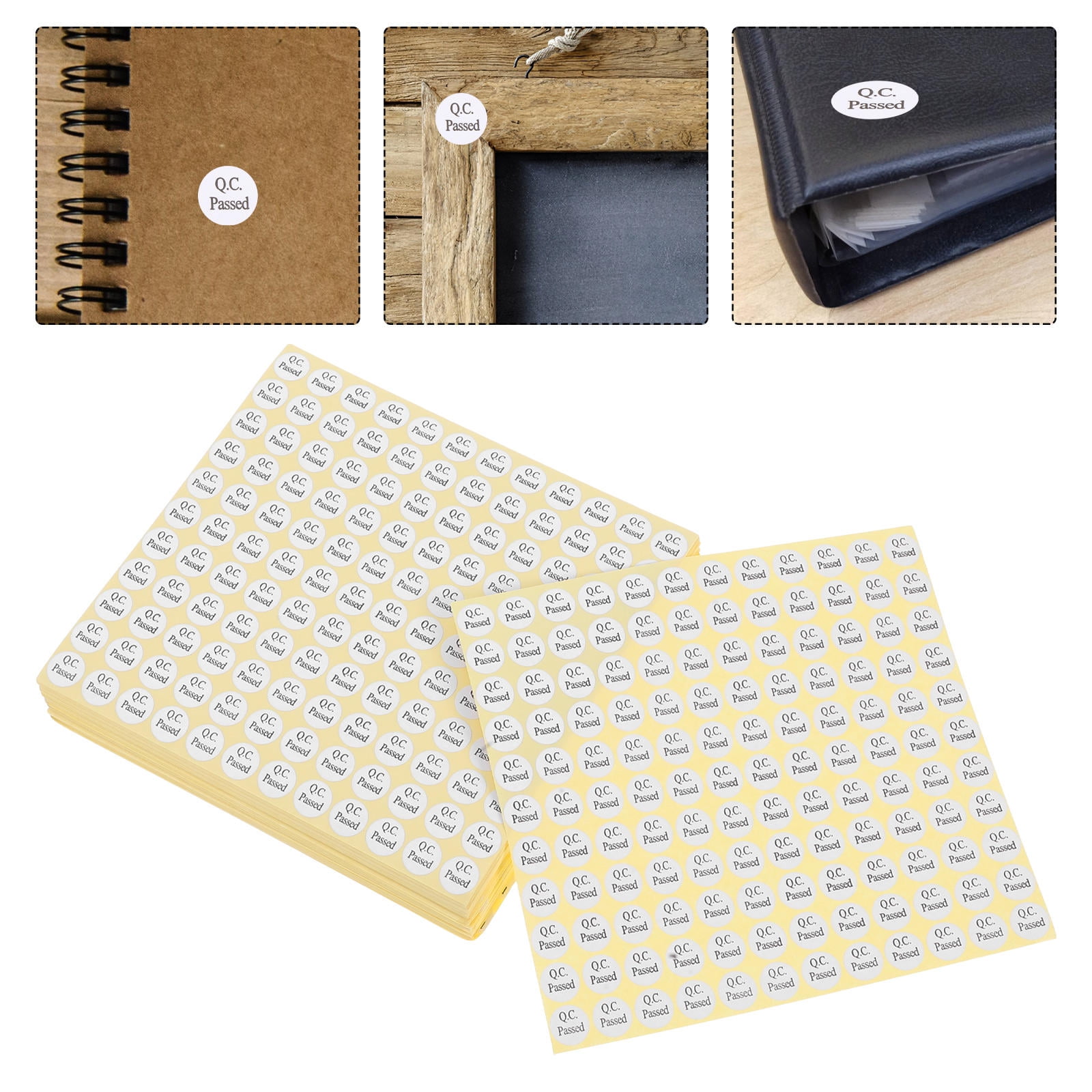 CTIRCHIU Round White Self Adhesive Stickers for Quality Inspection and ...