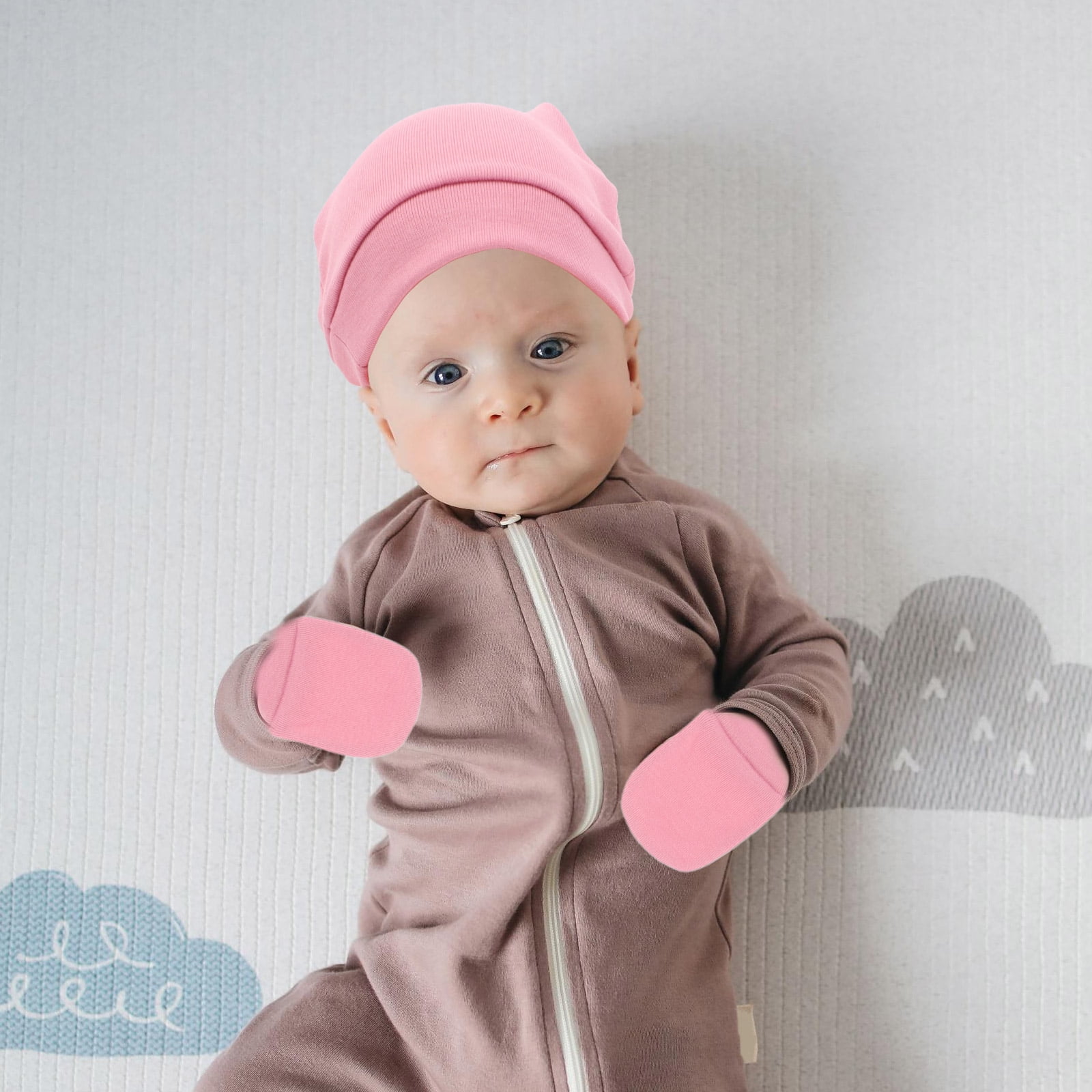 CTIRCHIU 15Pcs Newborn Hat And Mitten Set Cotton Assorted Color For ...
