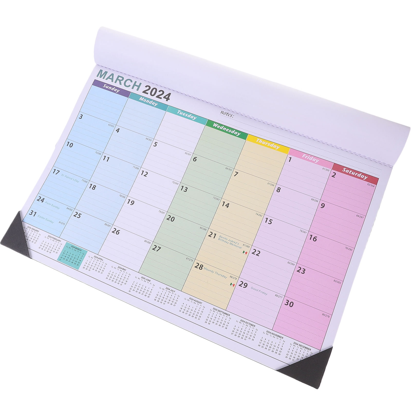 CTIRCHIU 1-Pack Annual Paper Calendar with Multi-Rectangular Layout ...
