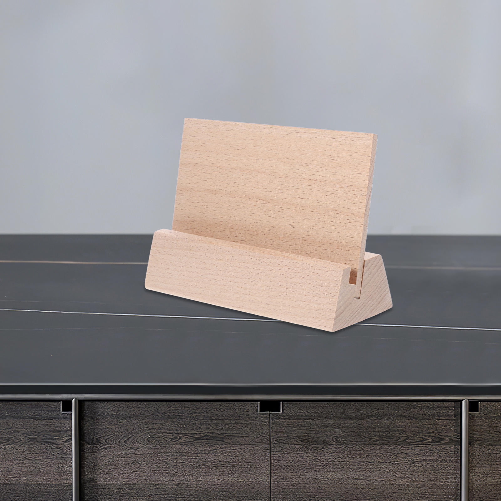 CTIRCHIU Wooden Card Display Holder Beige Rustic Desk Calendar Base for ...