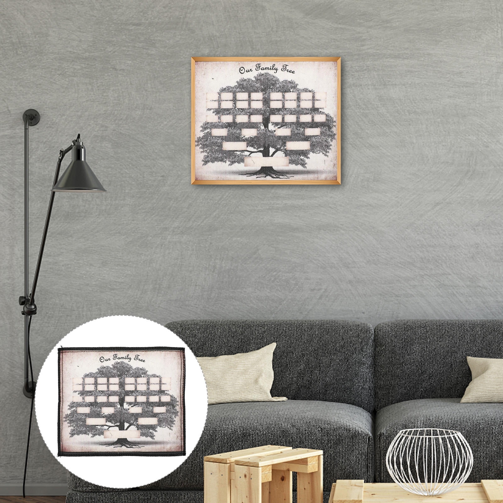 CTIRCHIU 1Pack Canvas Family Tree Chart for Housewarming present and ...