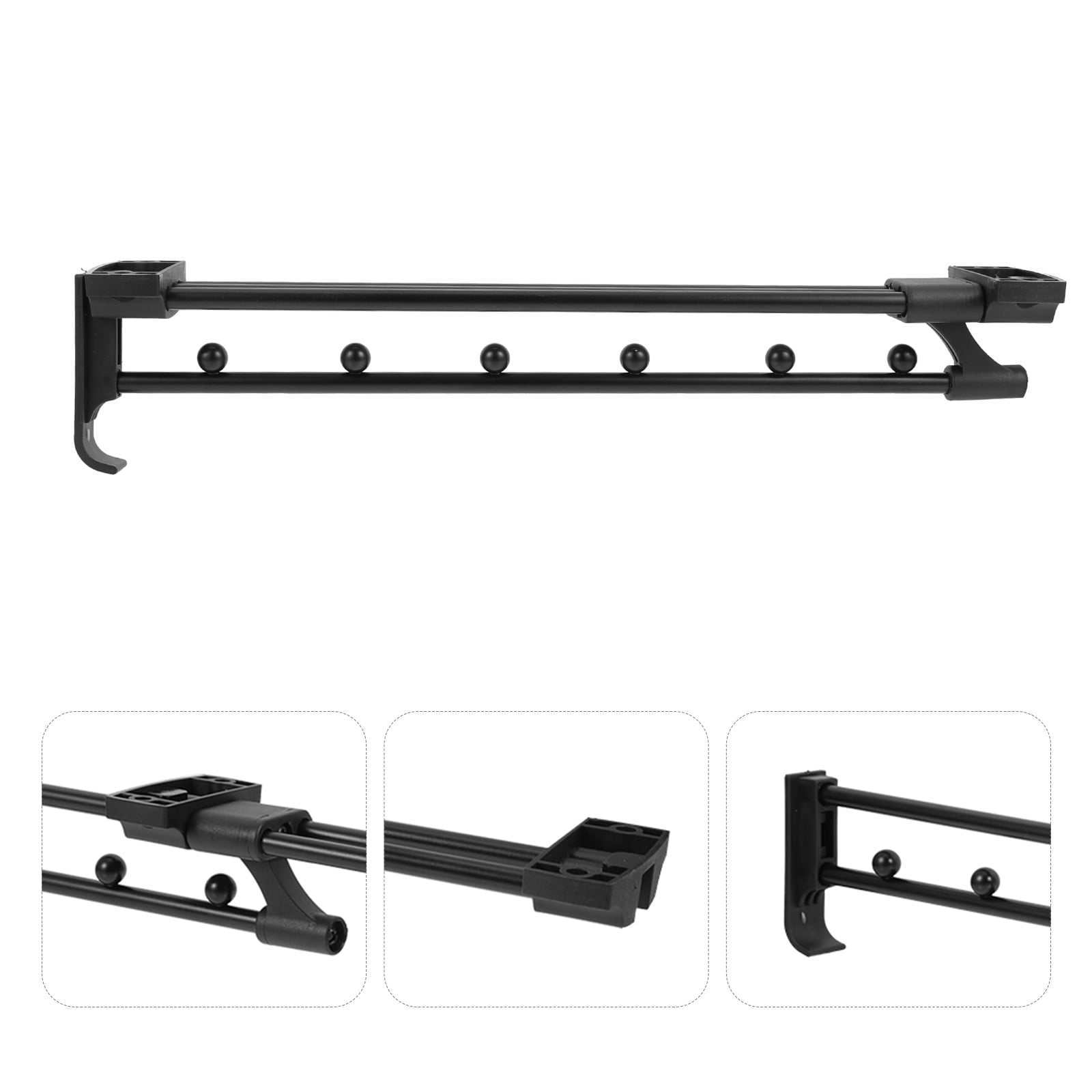 CTIRCHIU 1-Pack Extendable Clothes Hanging Bar for Wardrobe Closet ...