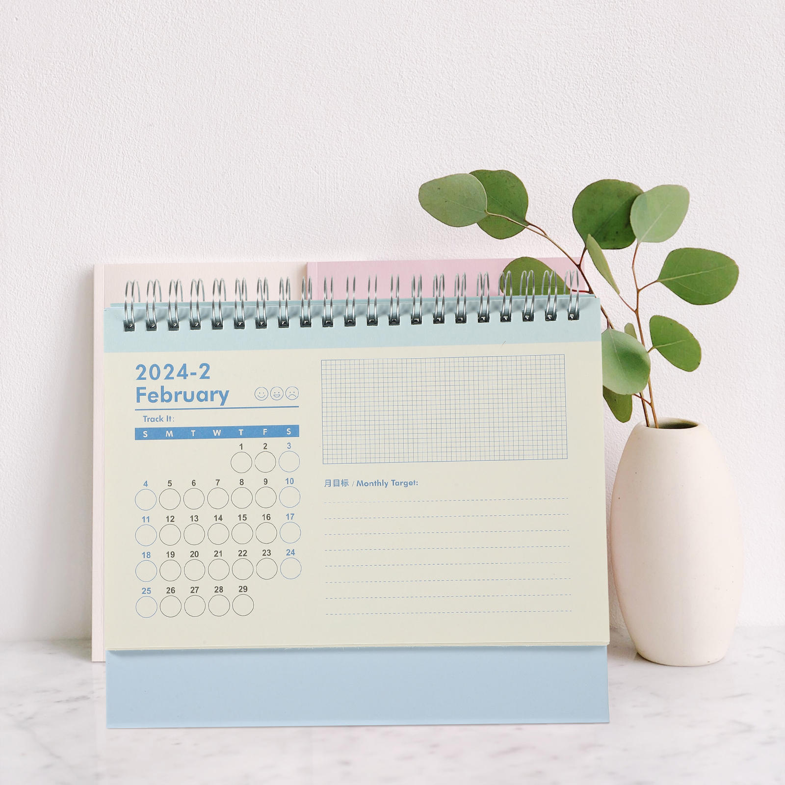 CTIRCHIU 1Pack Desk Standing Calendar for Businessmen 11.5X7.5in ...